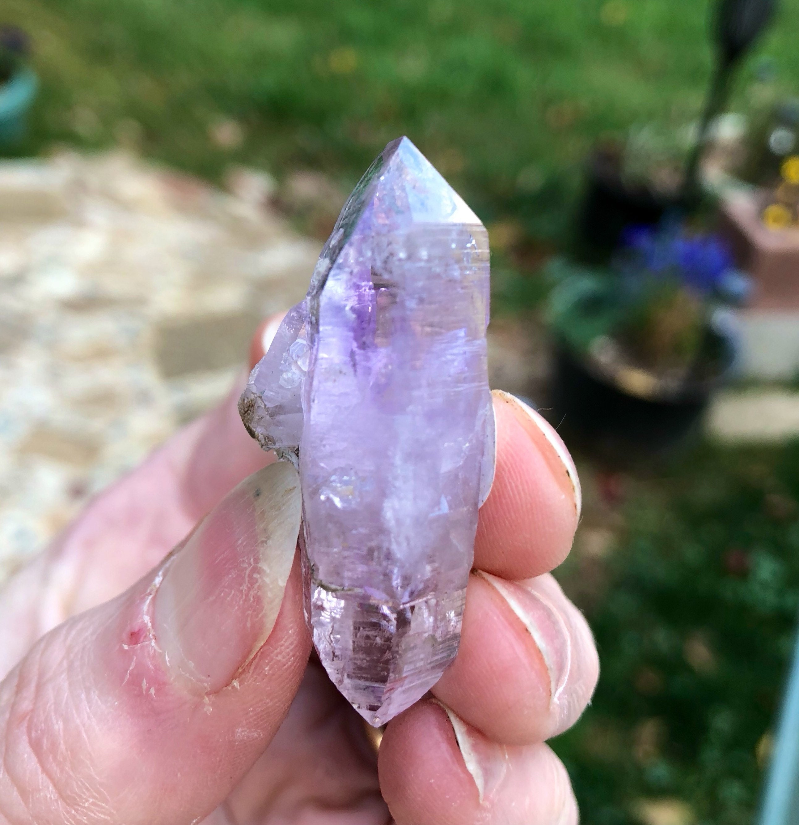 Double Terminated Vera Cruz Ancestral Amethyst Crystal with passenger ...
