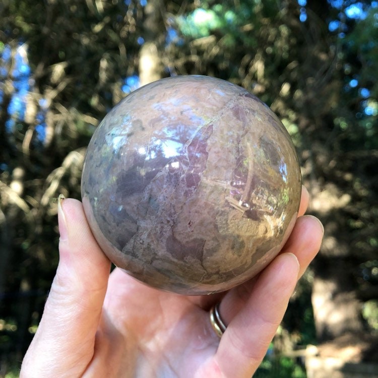 76mm Purple Jade Sphere or Orb