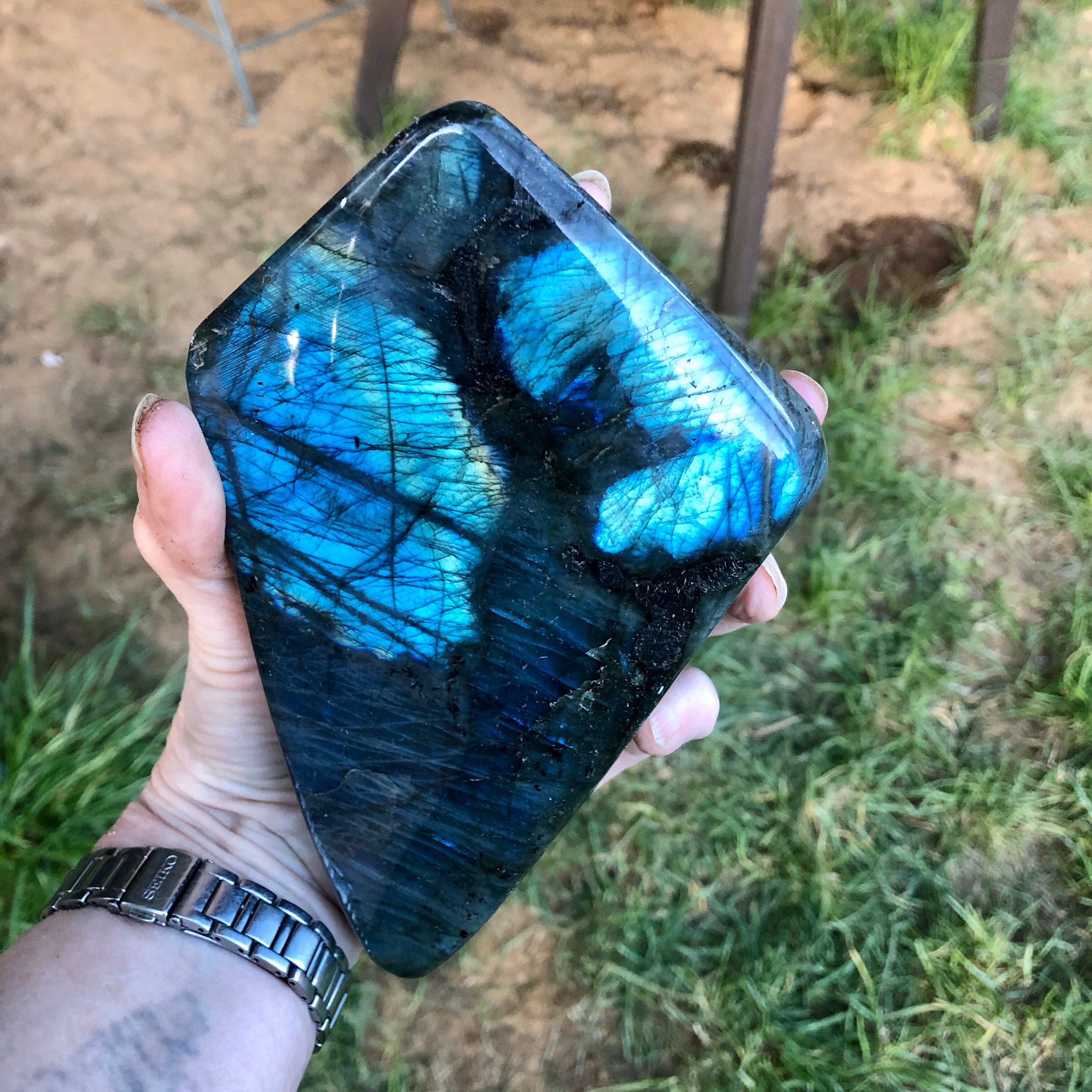 1520g Large Labradorite Spectralite Standing Freeform Mineral Display ...