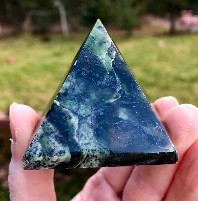 2 pc Jade specimens Jade Pyramid and Jade Freeform Canada Jade nice ...