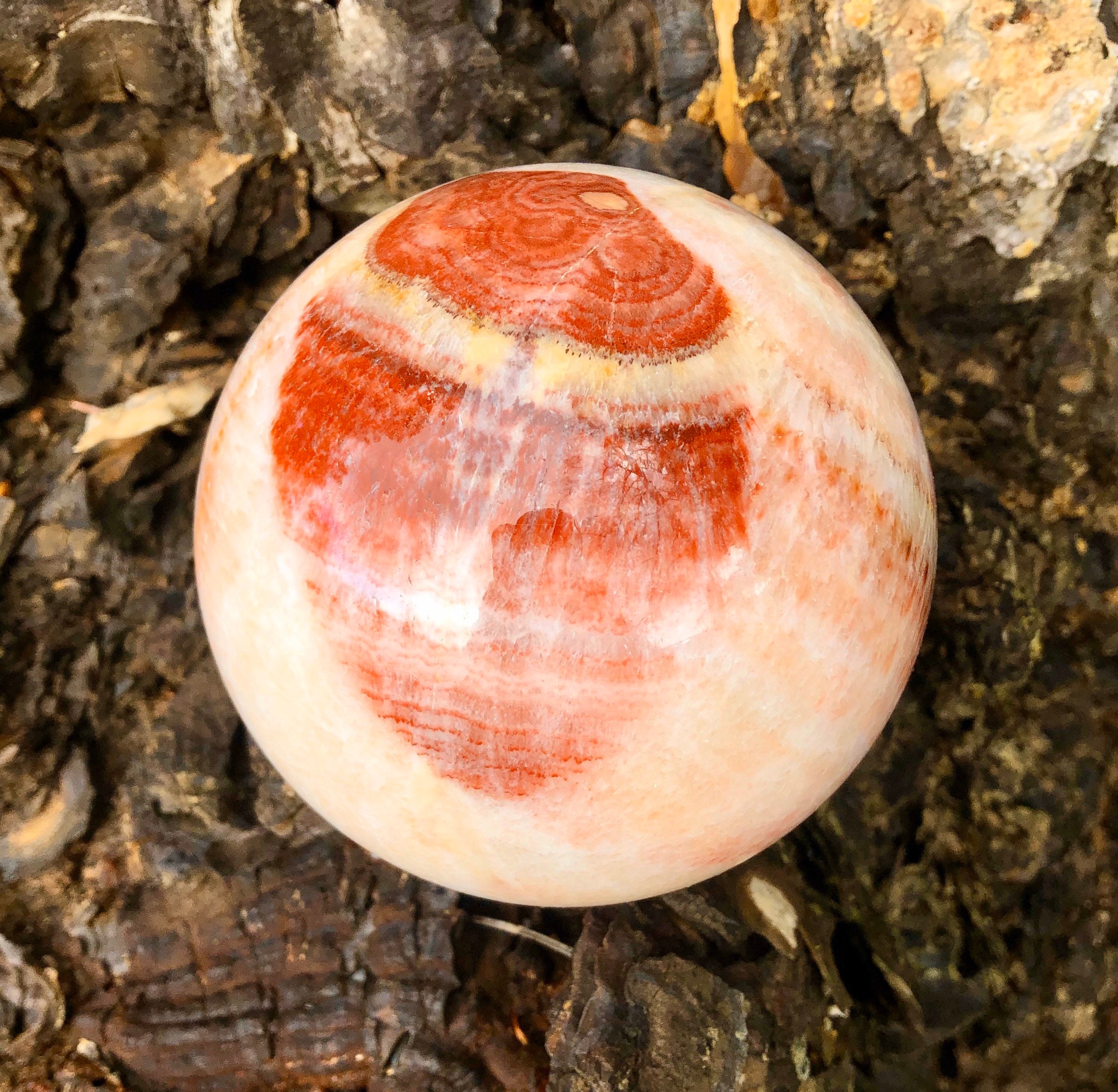 86mm Large Porkstone Dali Rainbow Jasper Stone Sphere