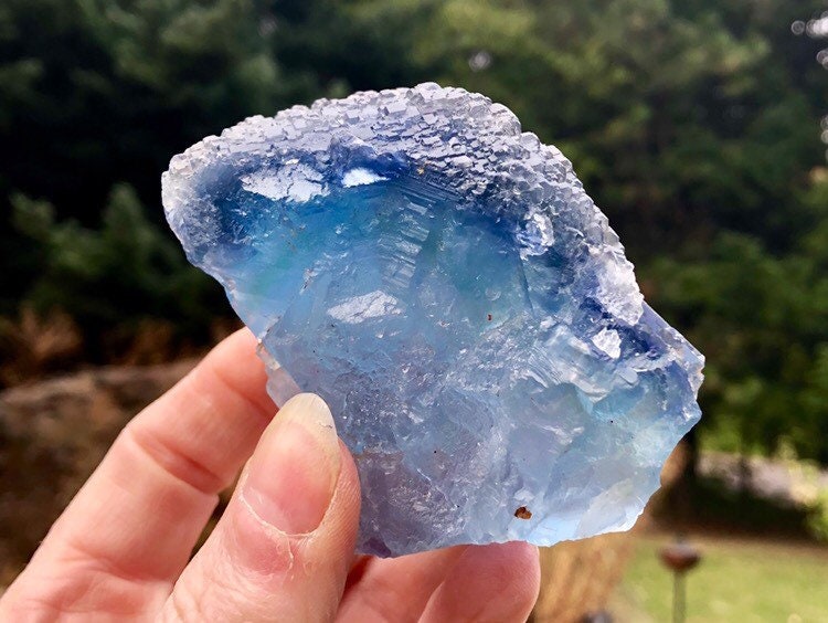 Ladder type Blue Core Translucent Fluorite Specimen