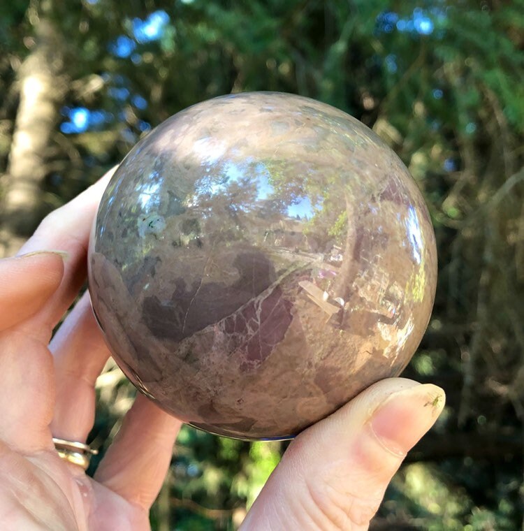 76mm Purple Jade Sphere or Orb