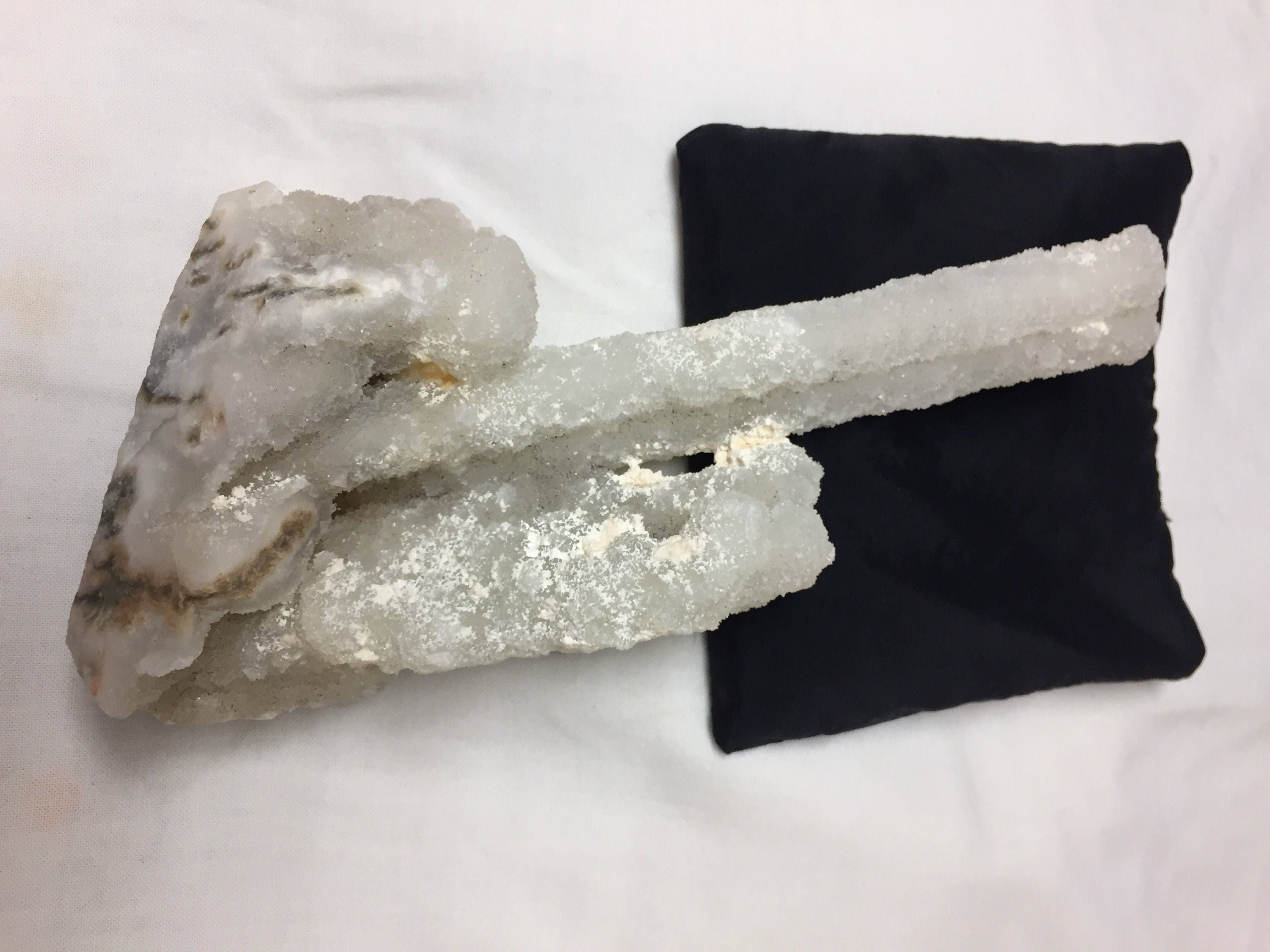 Large Quartz Stalactite specimem with Druzy crystals