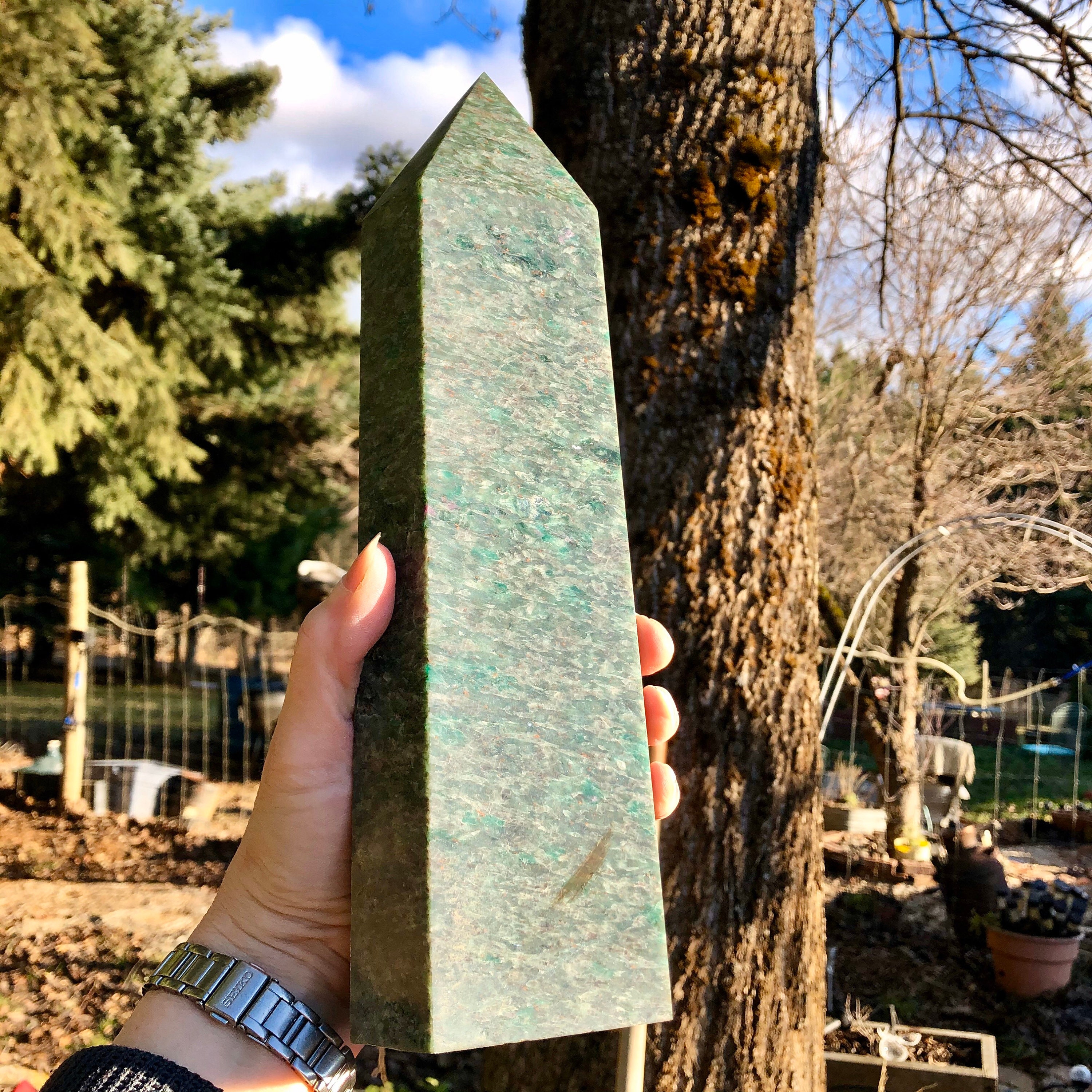 2864g Large Snowflake Jasper Obelisk Pillar Tower Point Stone Mineral ...