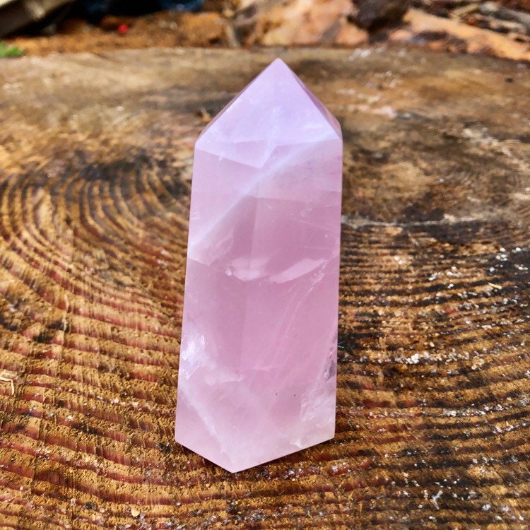Large Rose Quartz Crystal Tower Point