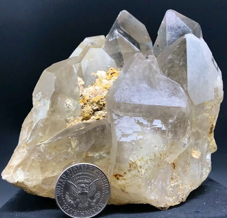 XL Smoky Rutilated Quartz Crystal Cluster Specimen