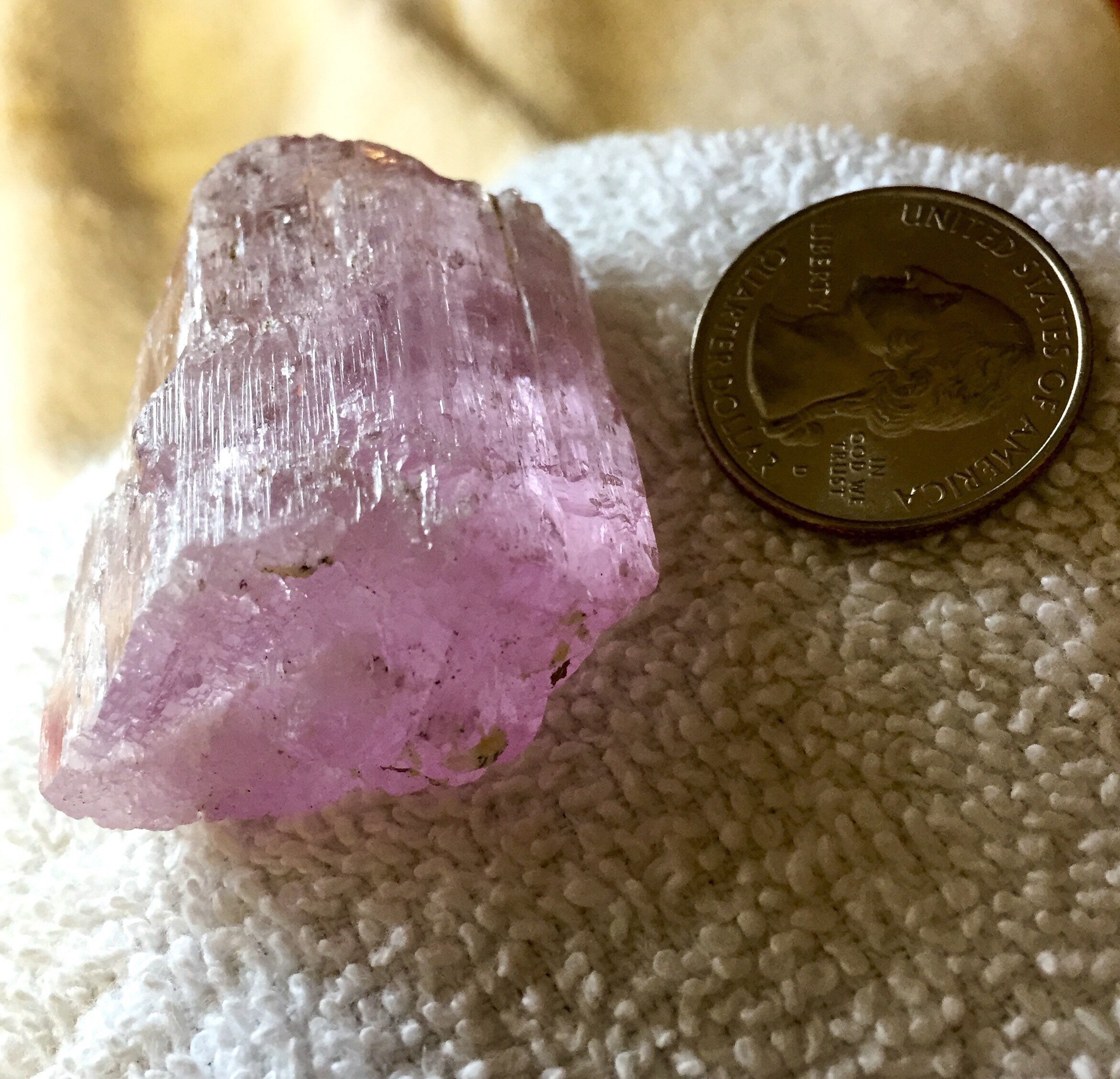 Large Kunzite Crystal Specimen
