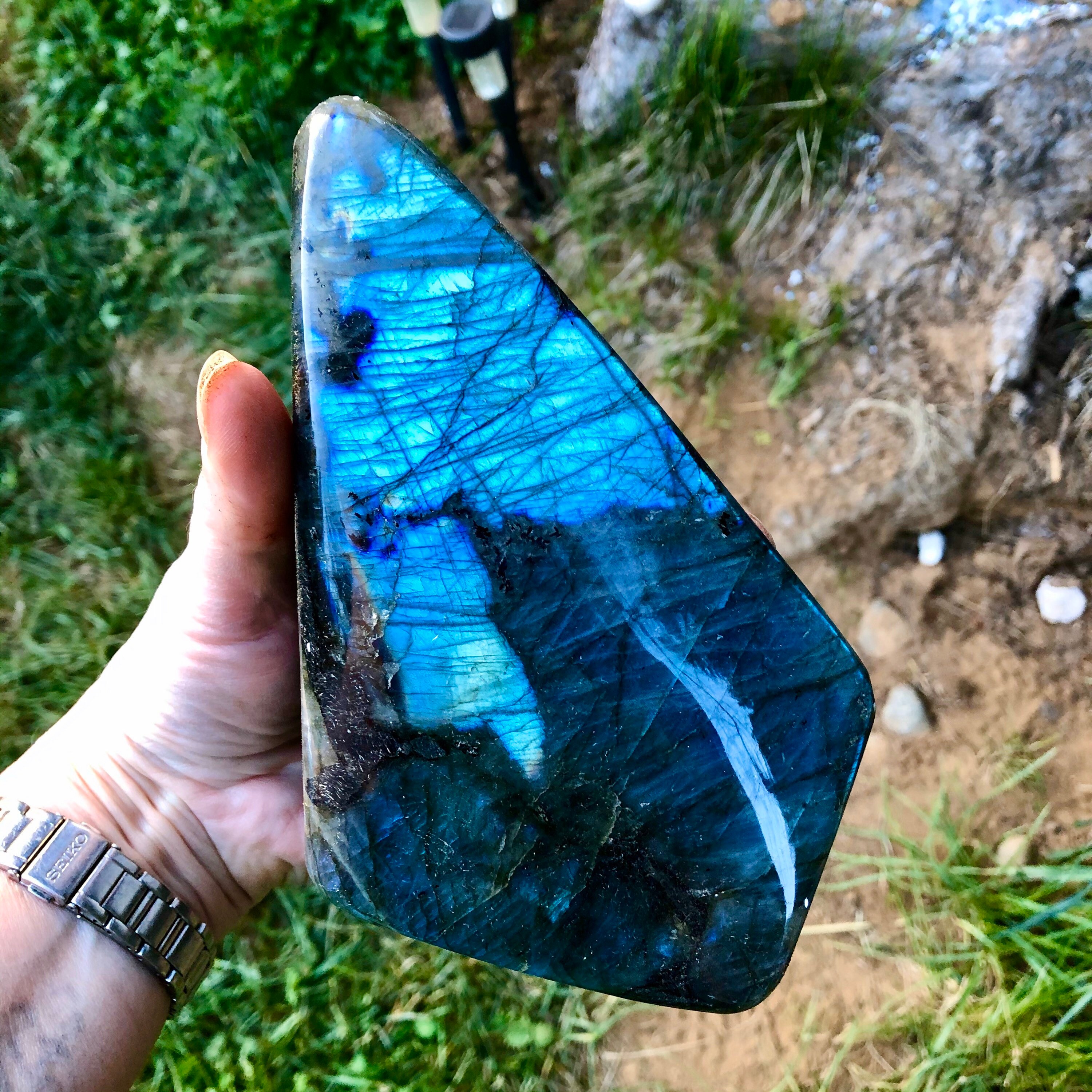 1520g Large Labradorite Spectralite Standing Freeform Mineral Display ...