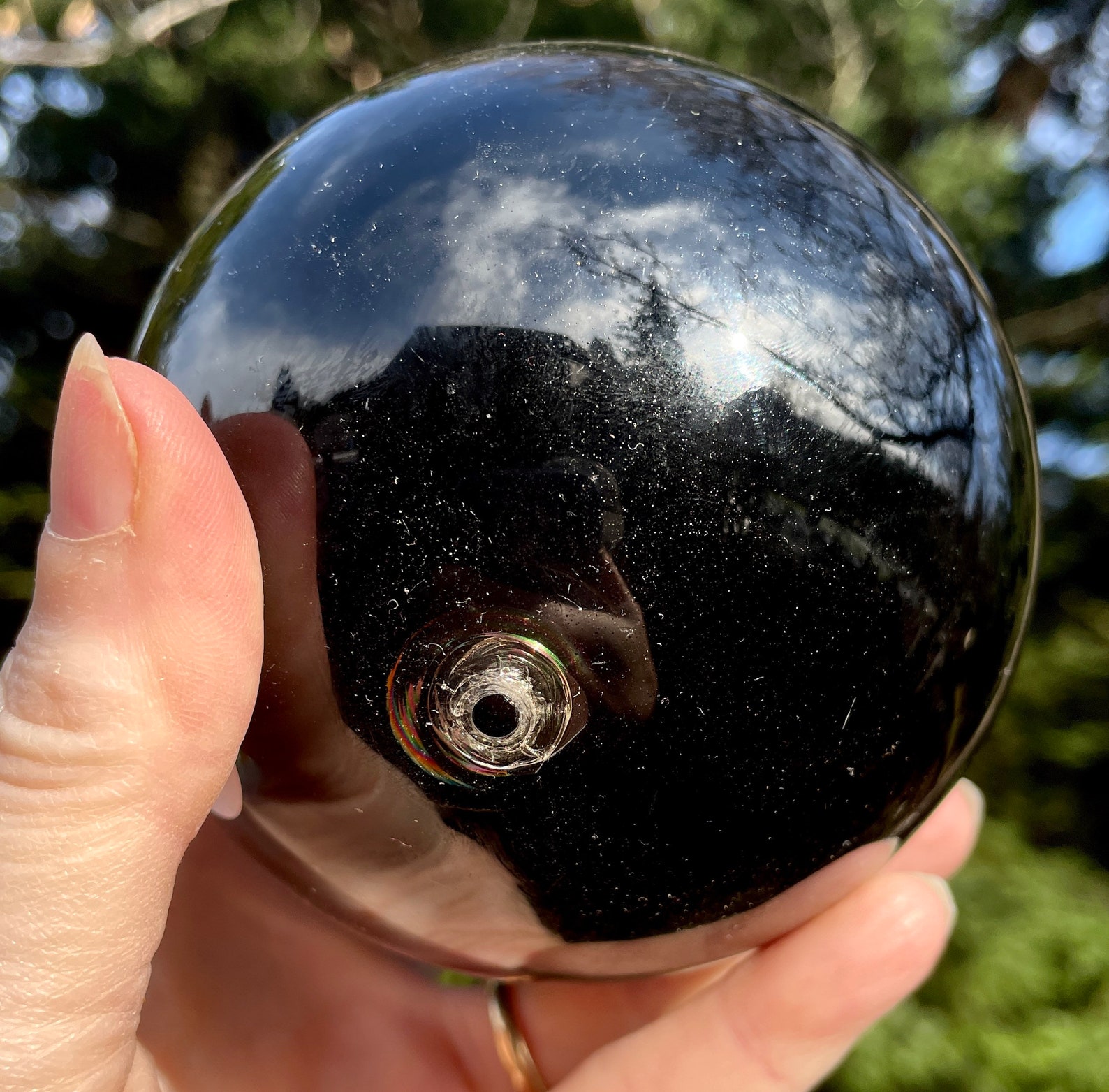 95mm Black Obsidian Sphere Orb Ball Mineral Display Specimen - Etsy