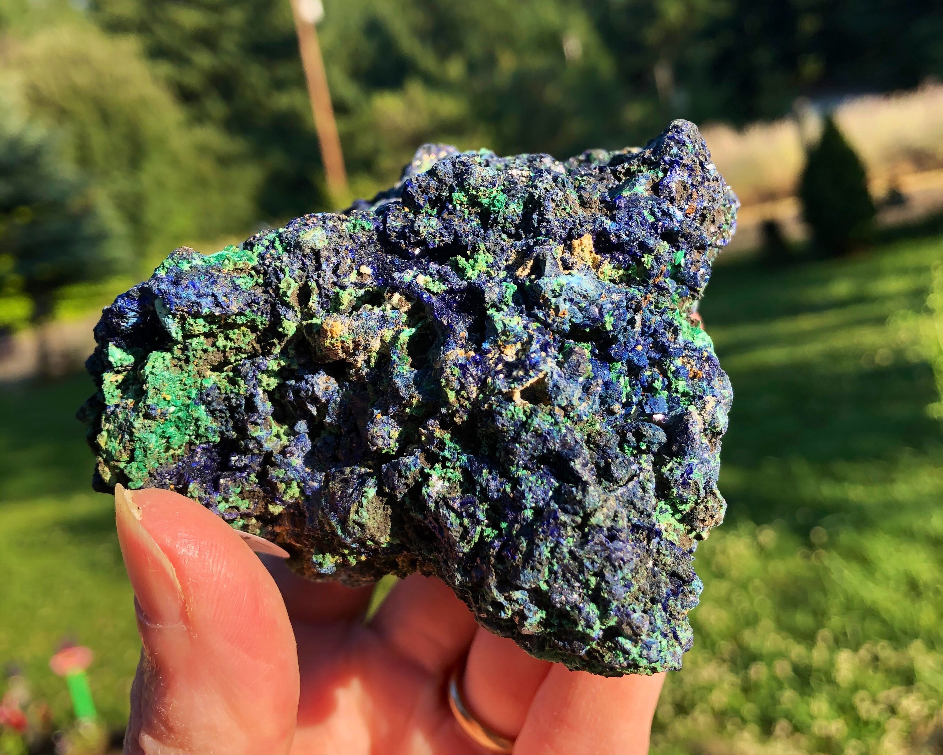 326g Azurite Malachite Crystal Cluster Mineral Display Specimen
