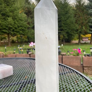 6.65 Lb Huge Clear Quartz Obelisk Pillar Tower Point Wand Column ...