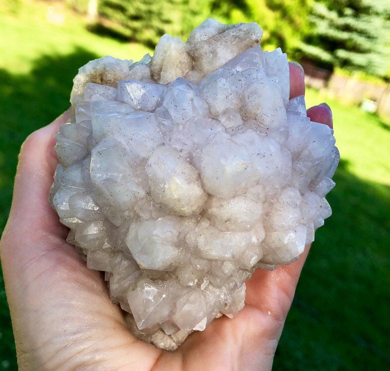 470g White Calcite Crystal Cluster Mineral Specimen for collectors