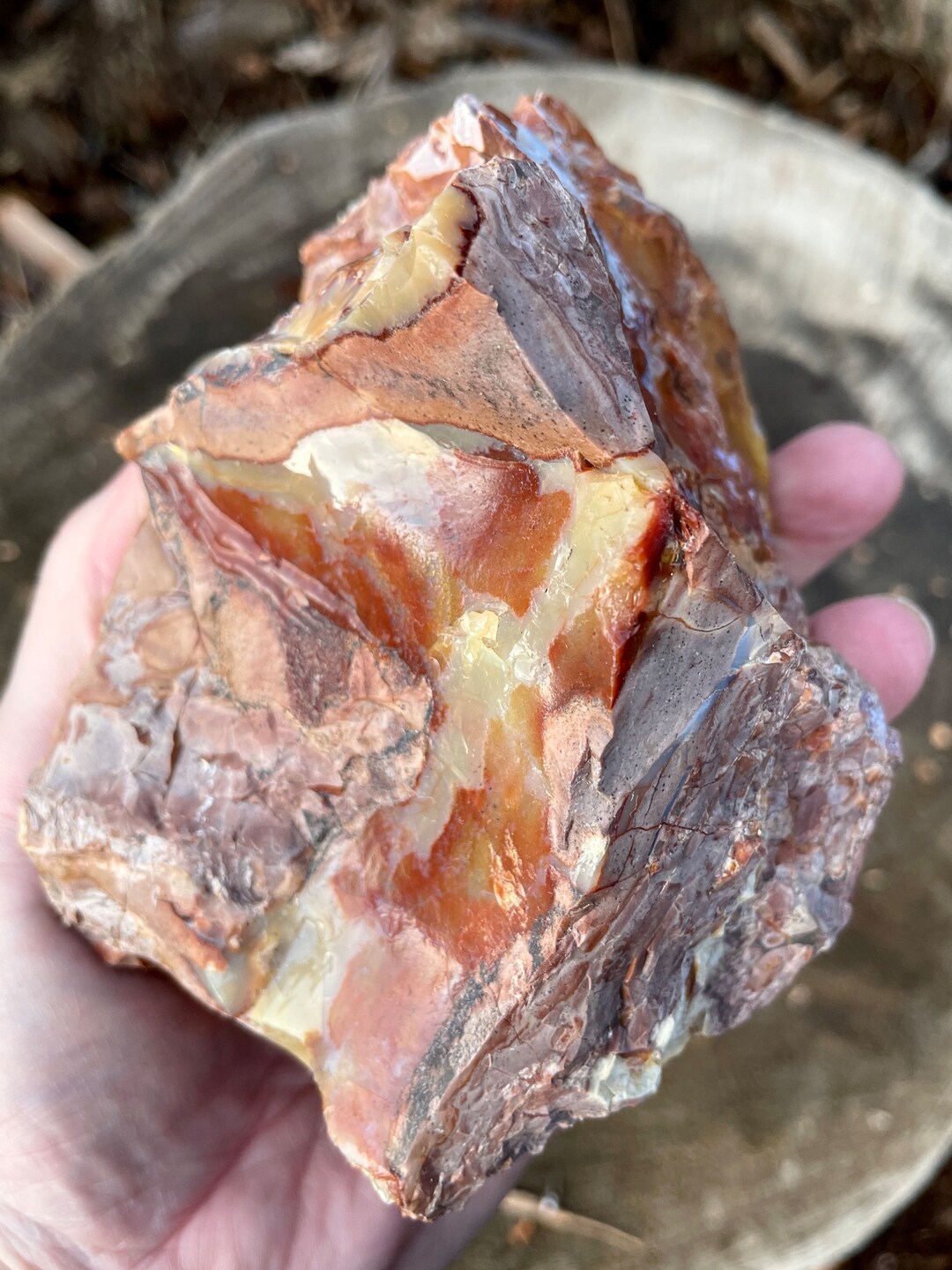 1.59 Lb Old Stock Oregon Opal on Rhyolite Jasper Mineral Display ...