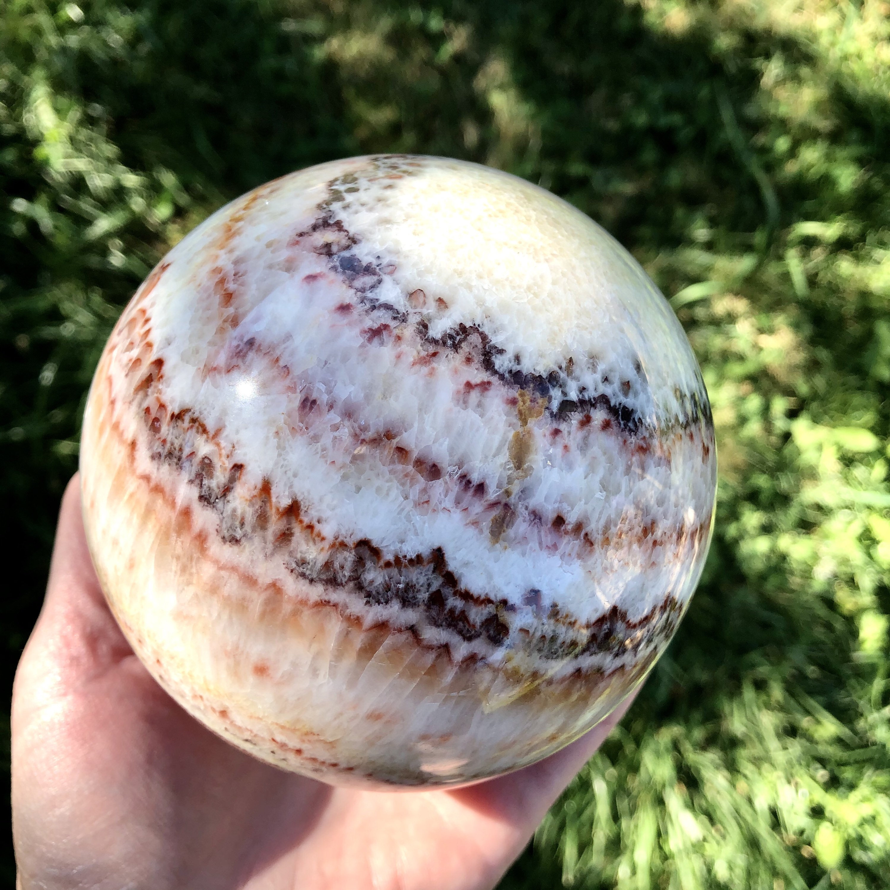 100mm Large Dali Rainbow Jasper aka Pork Stone Crystal Sphere