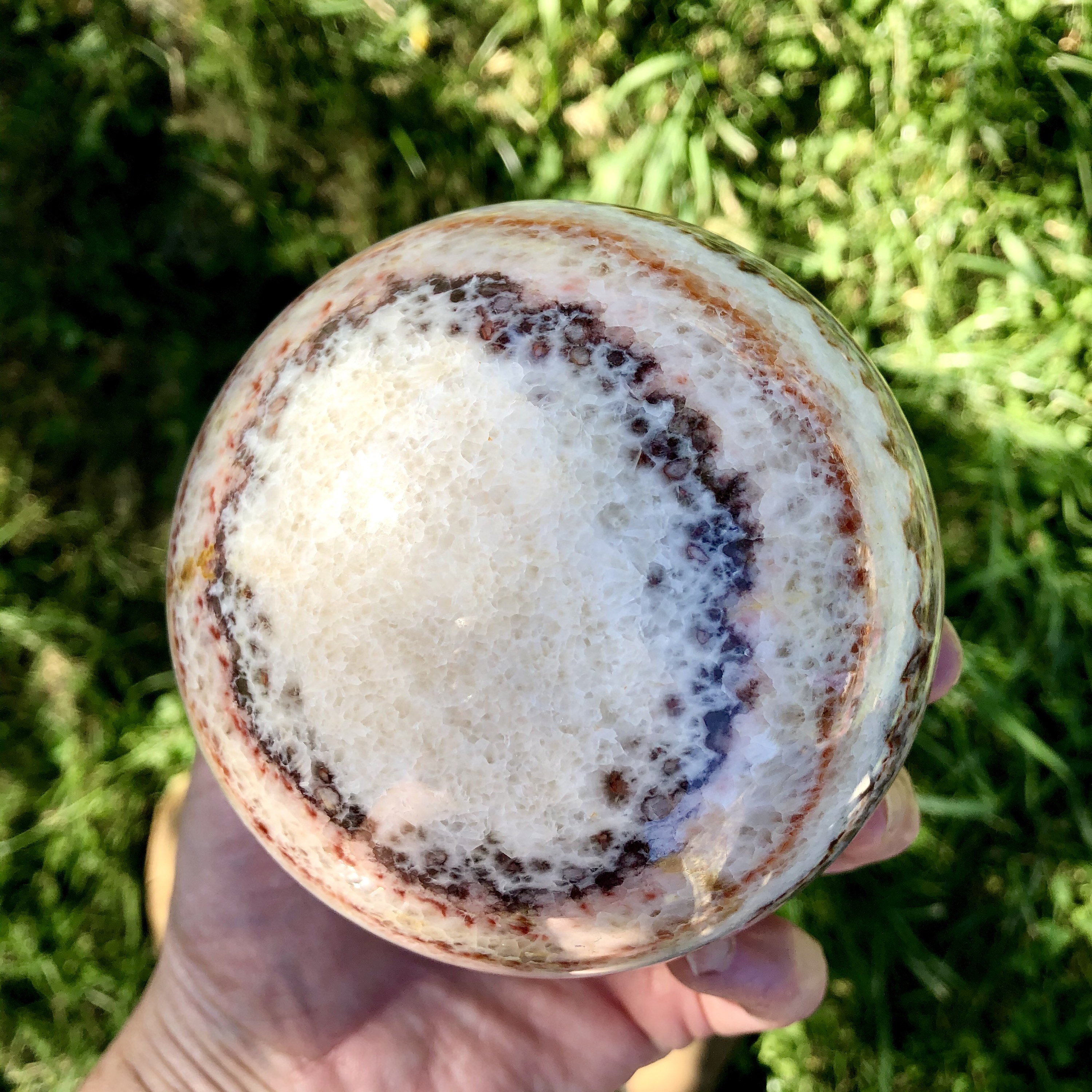 100mm Large Dali Rainbow Jasper aka Pork Stone Crystal Sphere