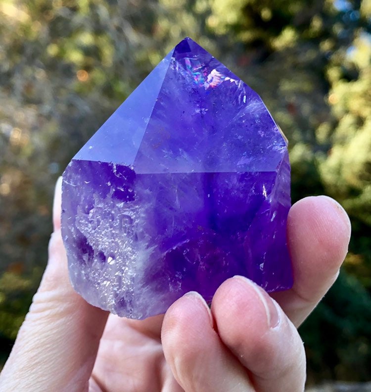 Amethyst Crystal Point with stunning purple color