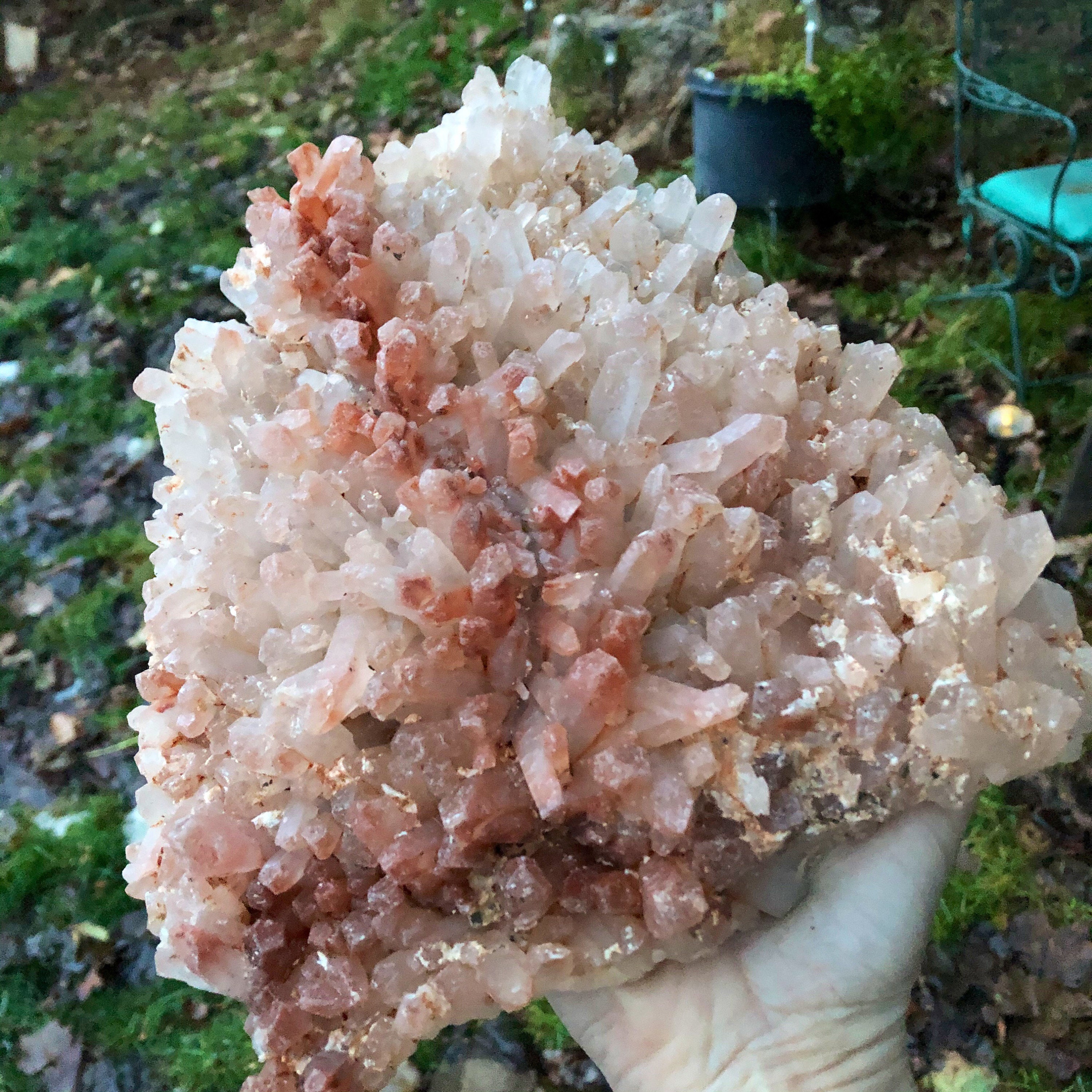 2758g XL Quartz Crystal Cluster Plate Display Specimen