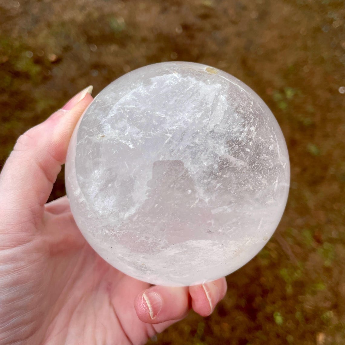 84mm Quartz Sphere Orb Crystal Ball - Etsy