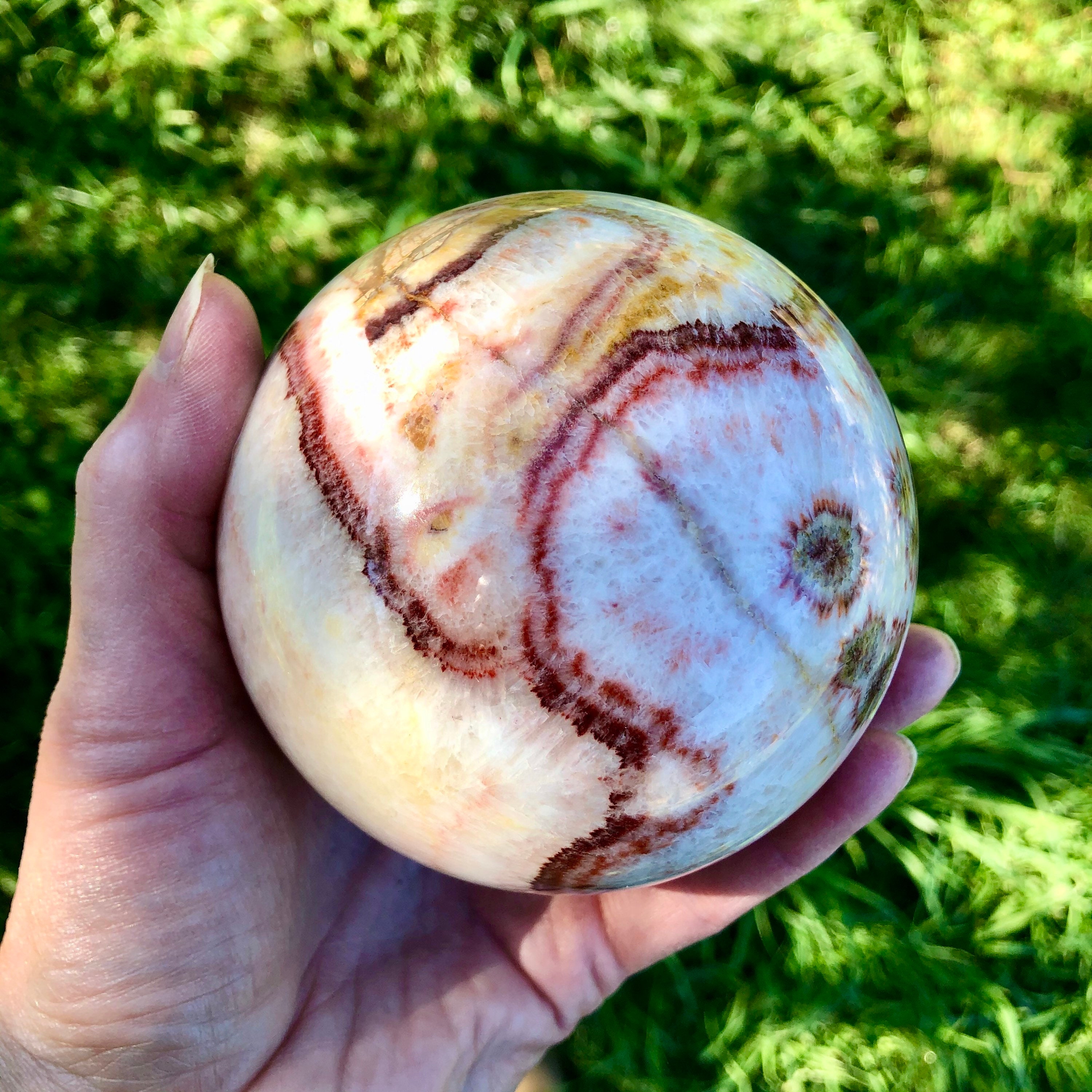 94mm Dali Rainbow Jasper aka Porkstone Crystal Sphere Orb Ball