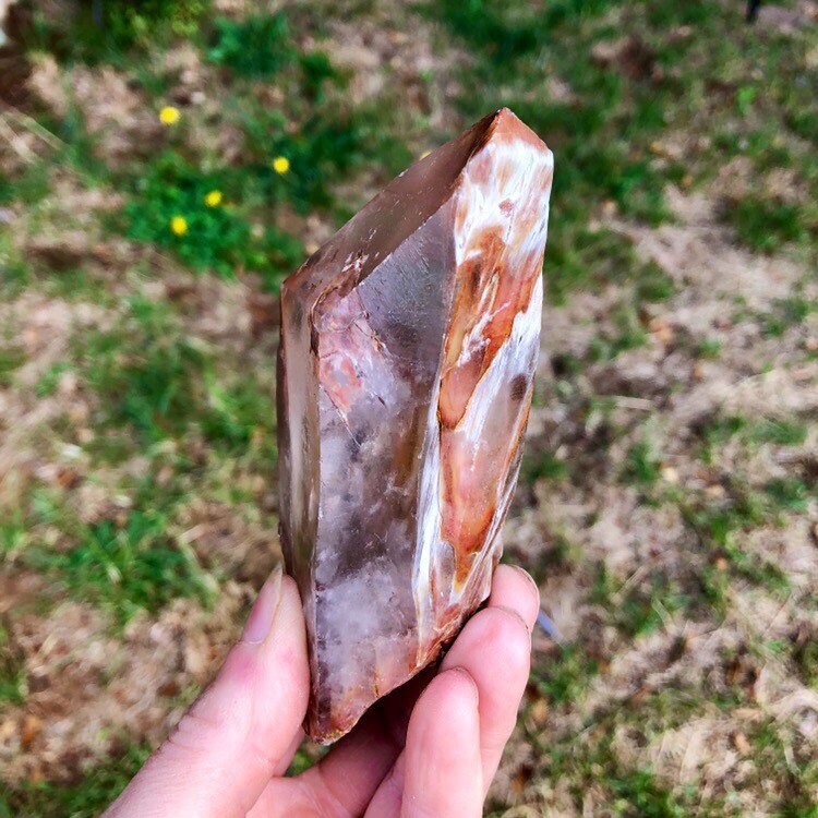 Angel Phantom Amphibole Jupiter Quartz Crystal Point