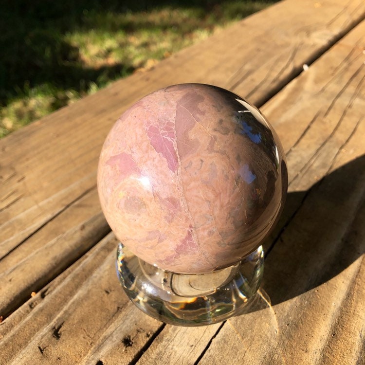 76mm Purple Jade Sphere or Orb