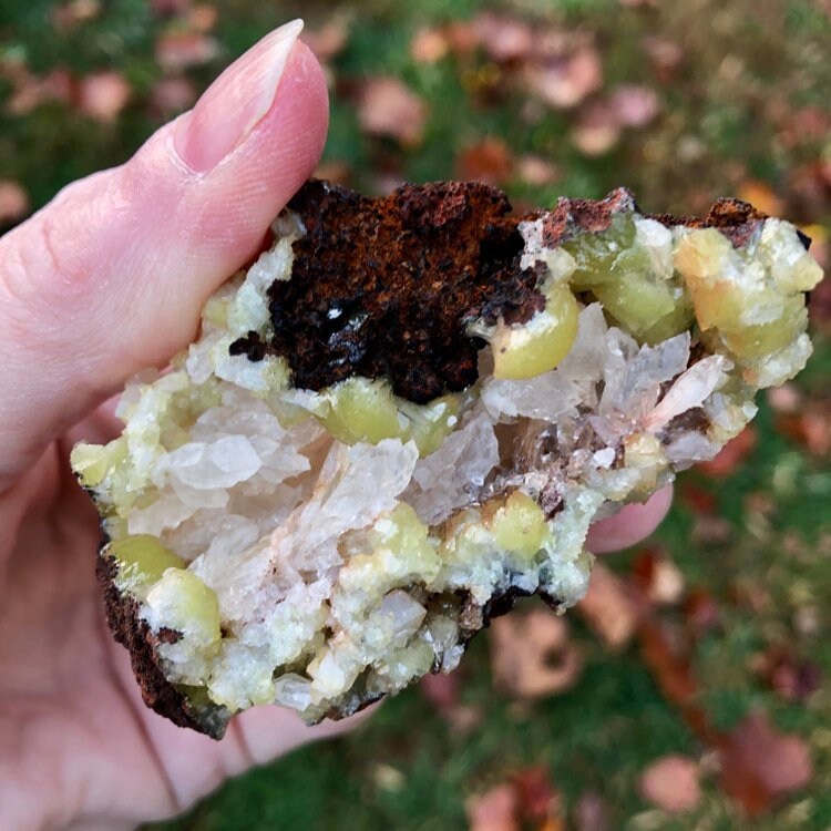 Adamite Crystal Cluster Specimen in Matrix