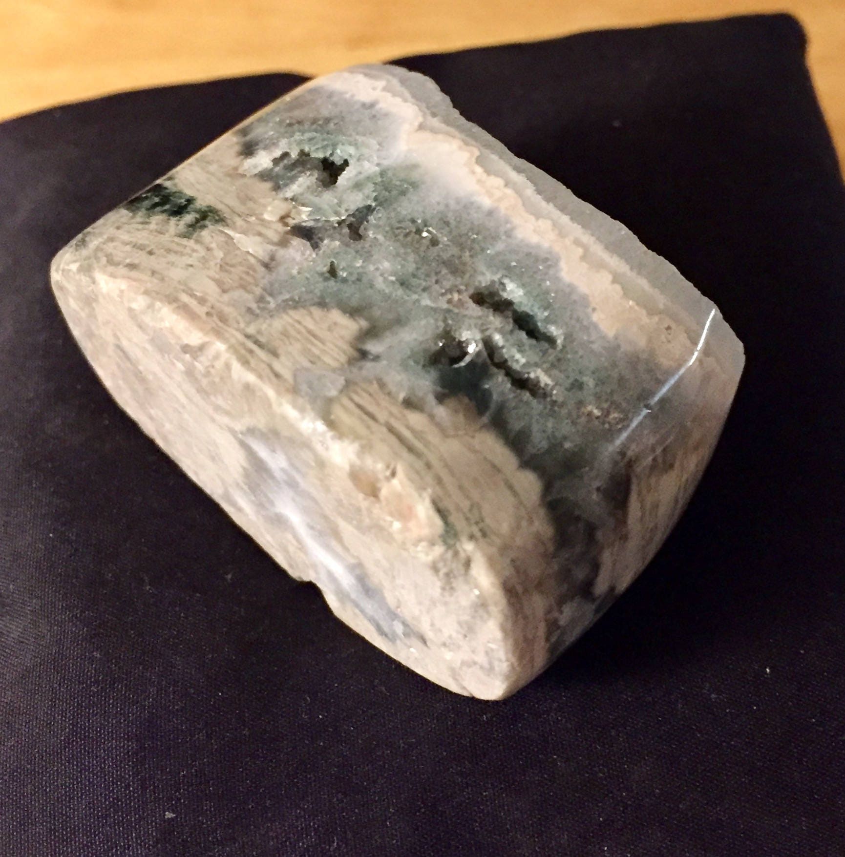 Ocean Jasper druzy topped free form tower