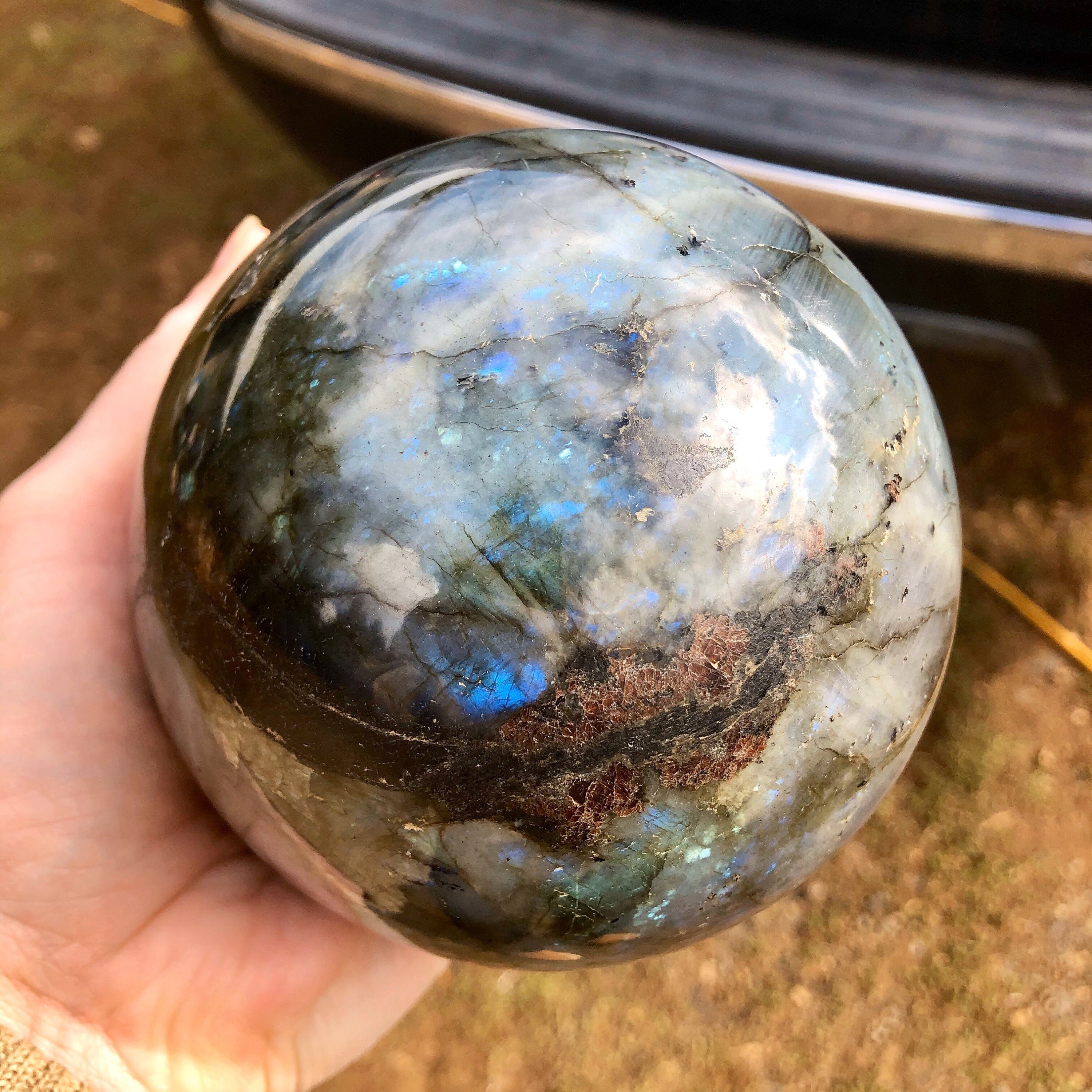 107mm Labradorite Sphere Ball Orb Large Specimen