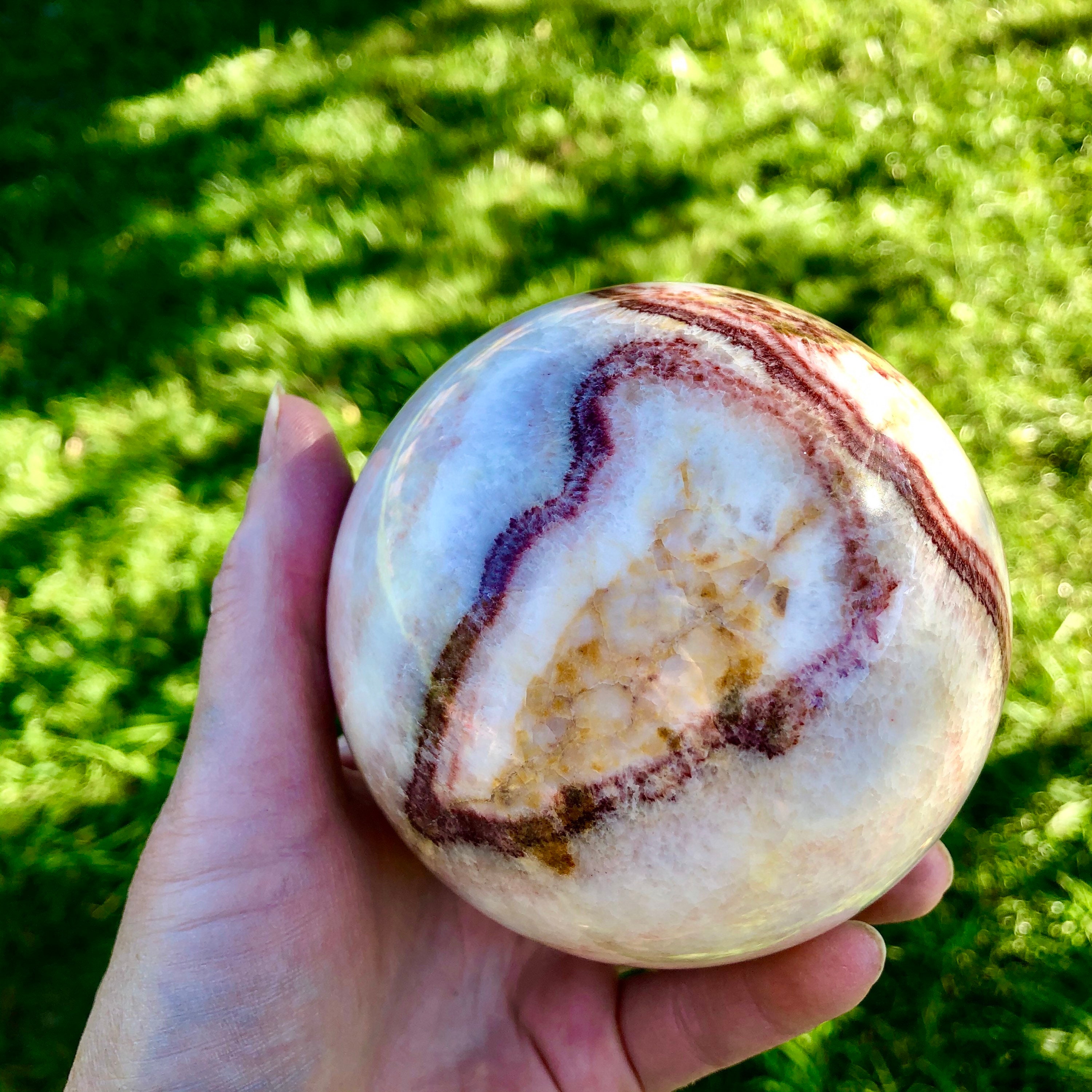 94mm Dali Rainbow Jasper aka Porkstone Crystal Sphere Orb Ball