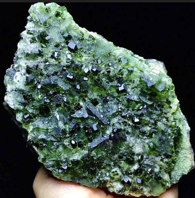 616g Dark Green Fluorite Dual Sided Crystal Cluster Mineral Display ...