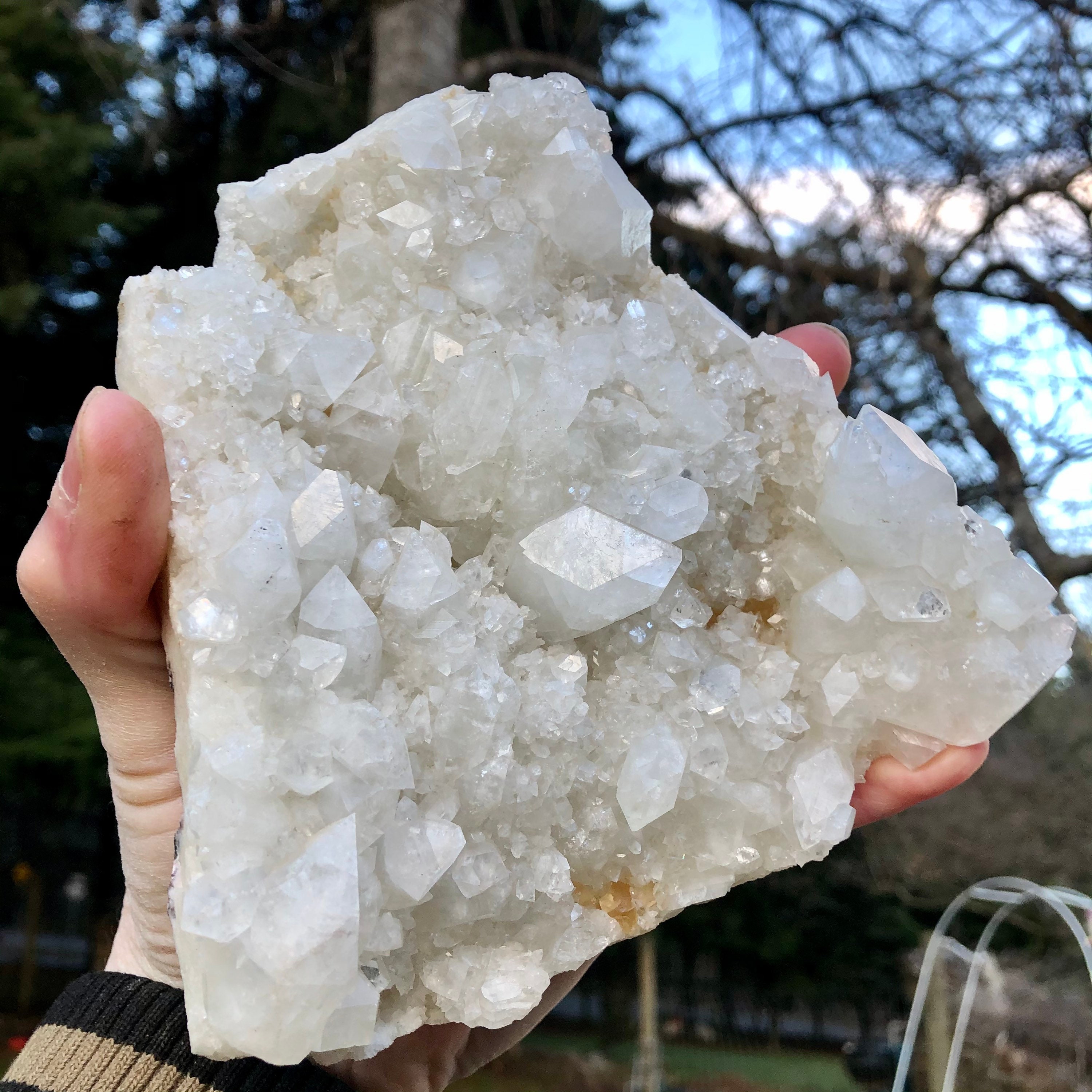 2.56 lb Large Apophyllite And Quartz Crystal Cluster Mineral Display ...