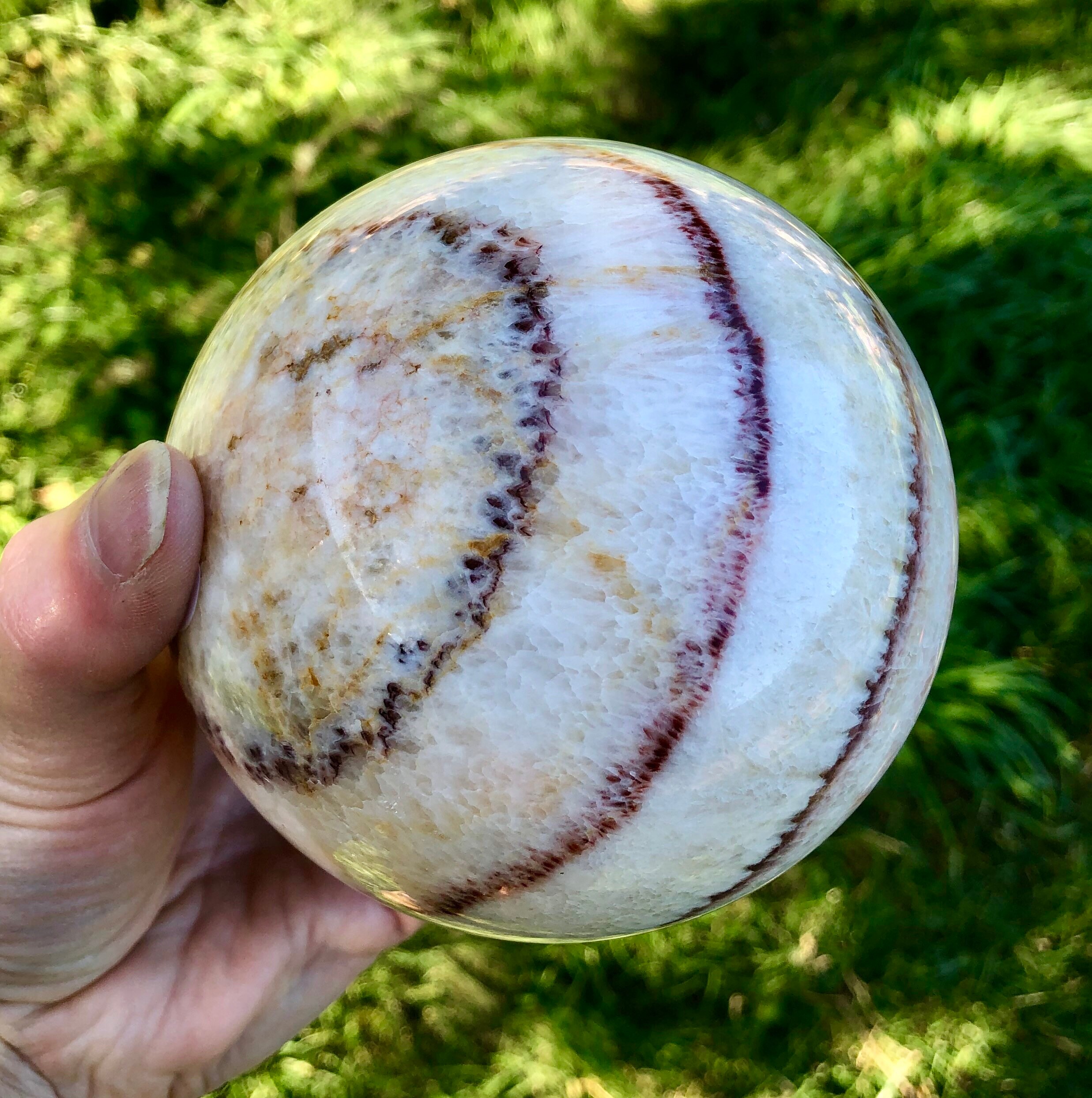 102mm Large Dali Rainbow Jasper aka Porkstone Crystal Sphere Orb Ball