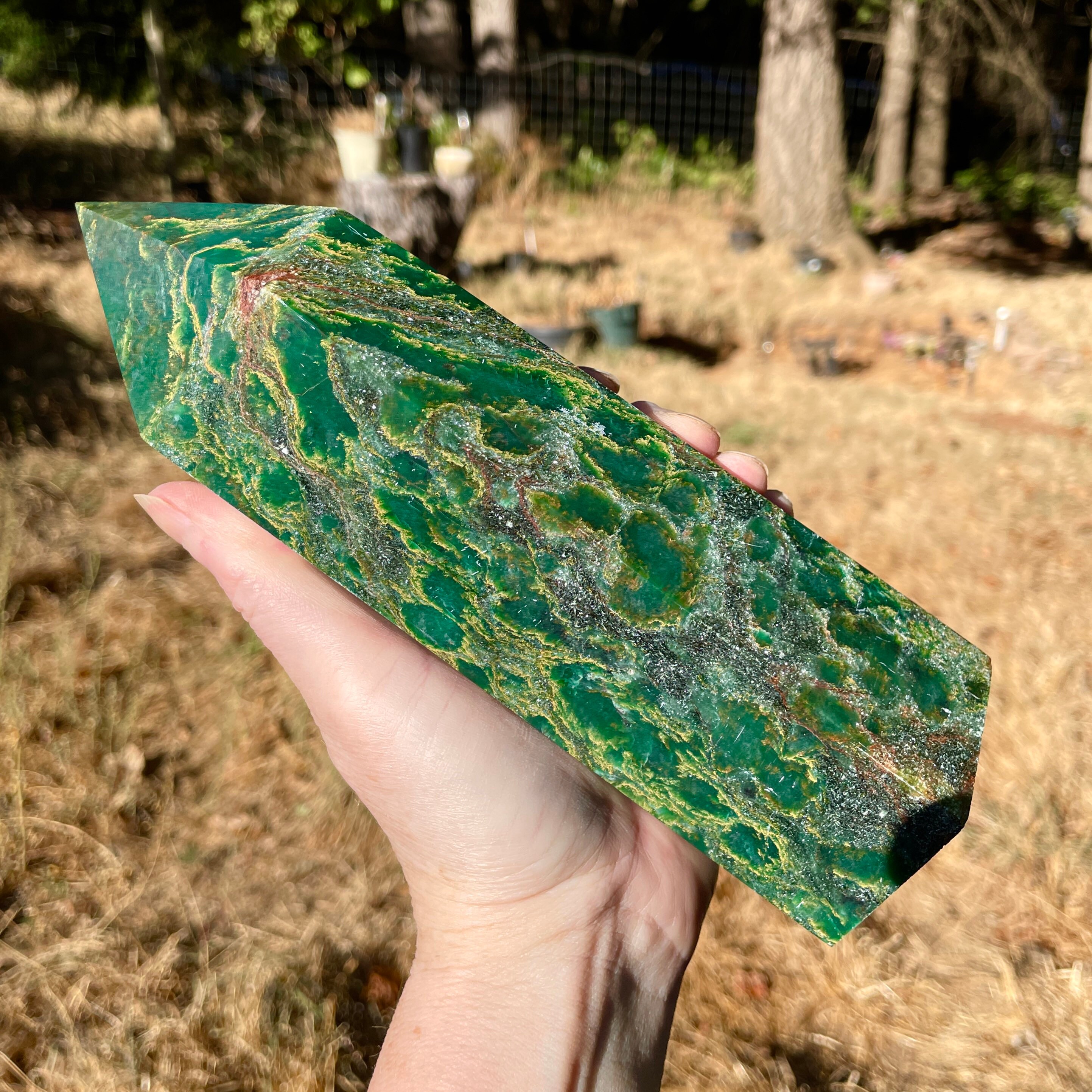 3.25 lb Emerald Obelisk Pillar Tower Point Wand Column Generator