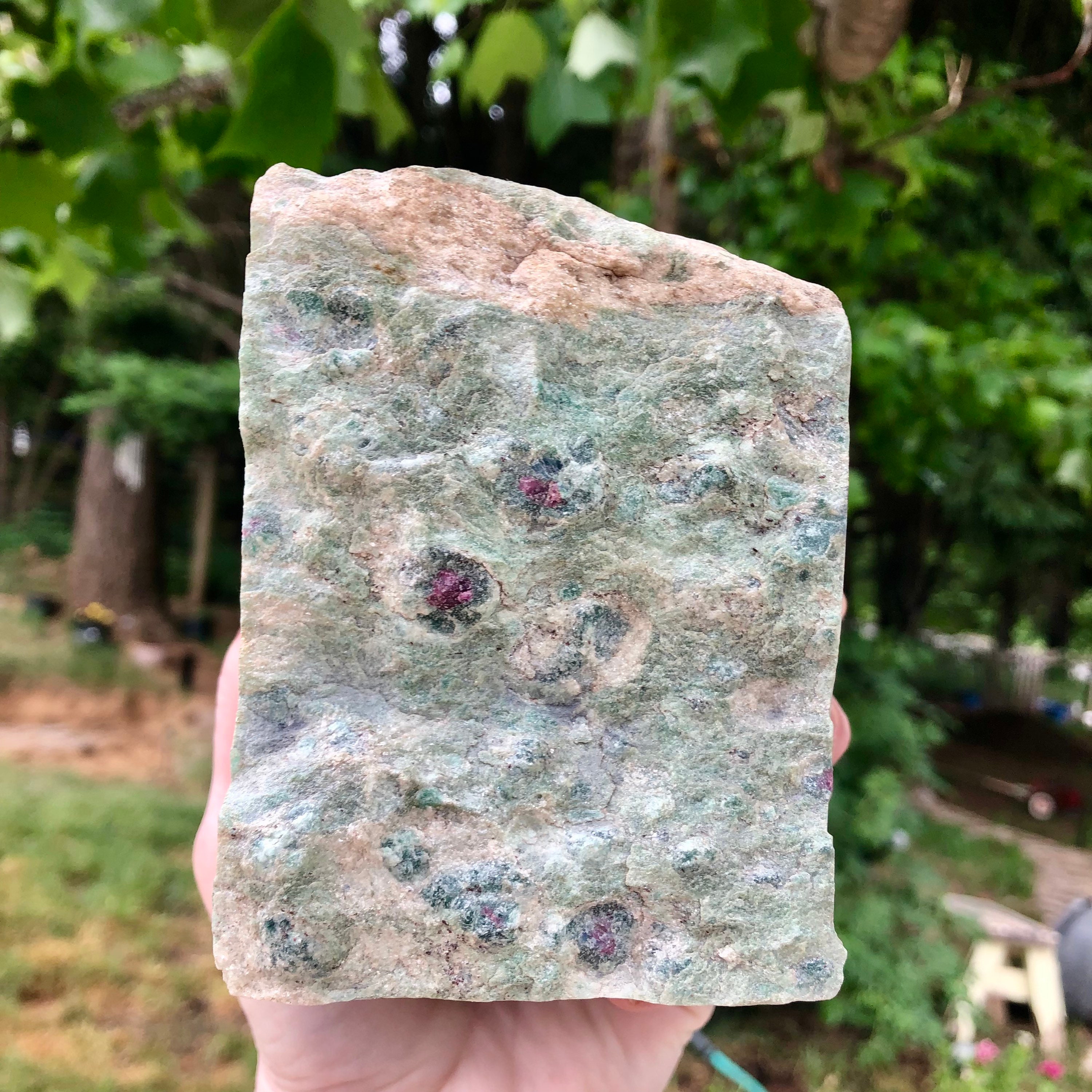 3.89 lb Ruby Fuschite Specimen For Home Decor or Lapidary Use