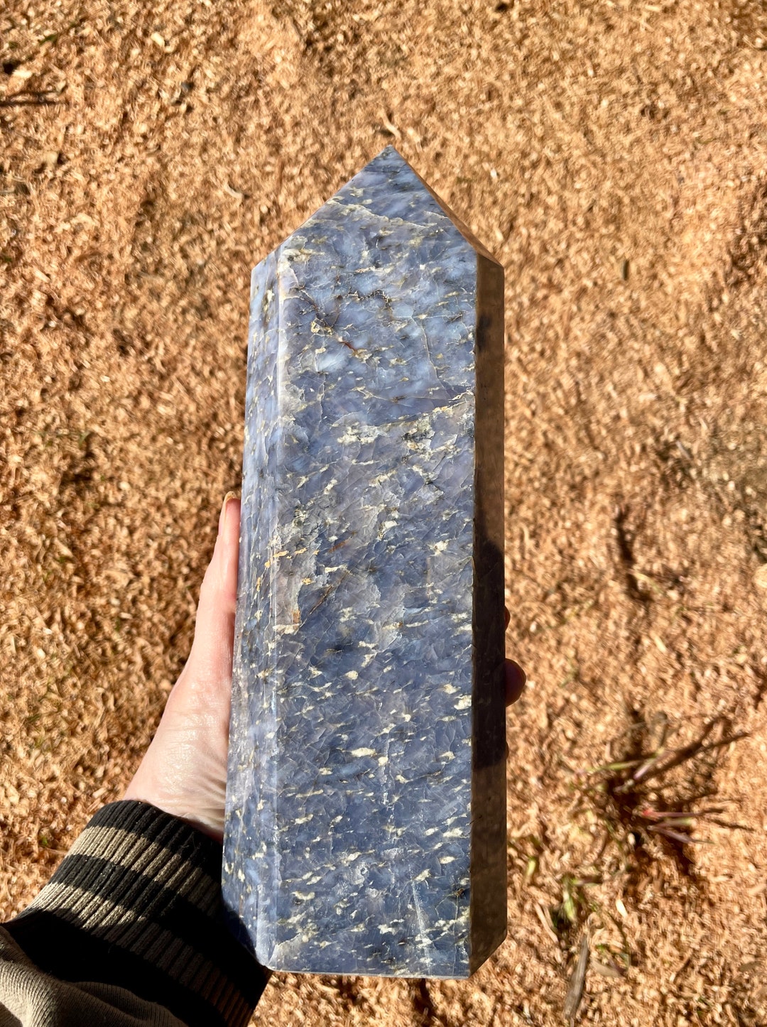 4.73 Lb Blue Quartz Obelisk Pillar Tower Point Wand Column Generator - Etsy
