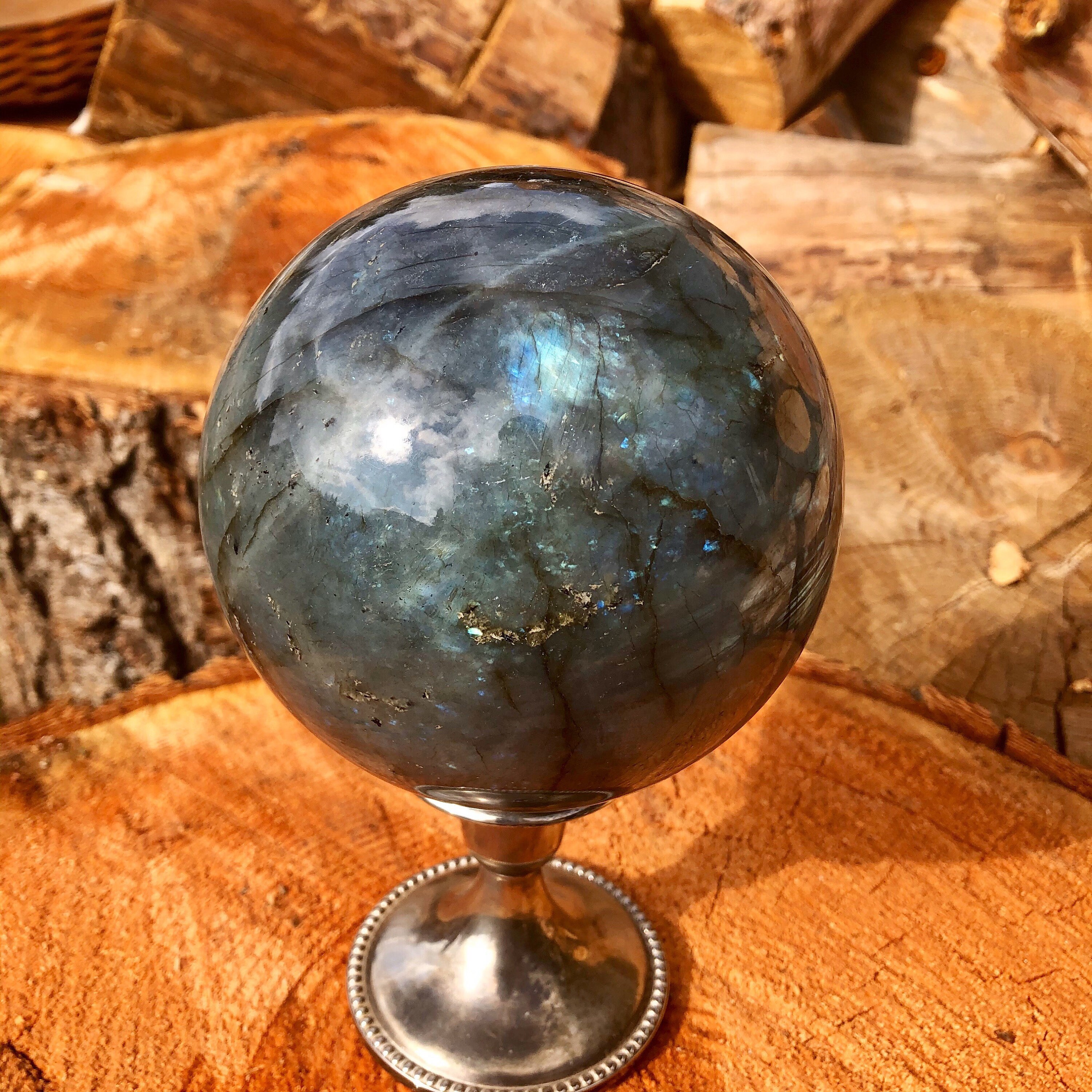 107mm Labradorite Sphere Ball Orb Large Specimen