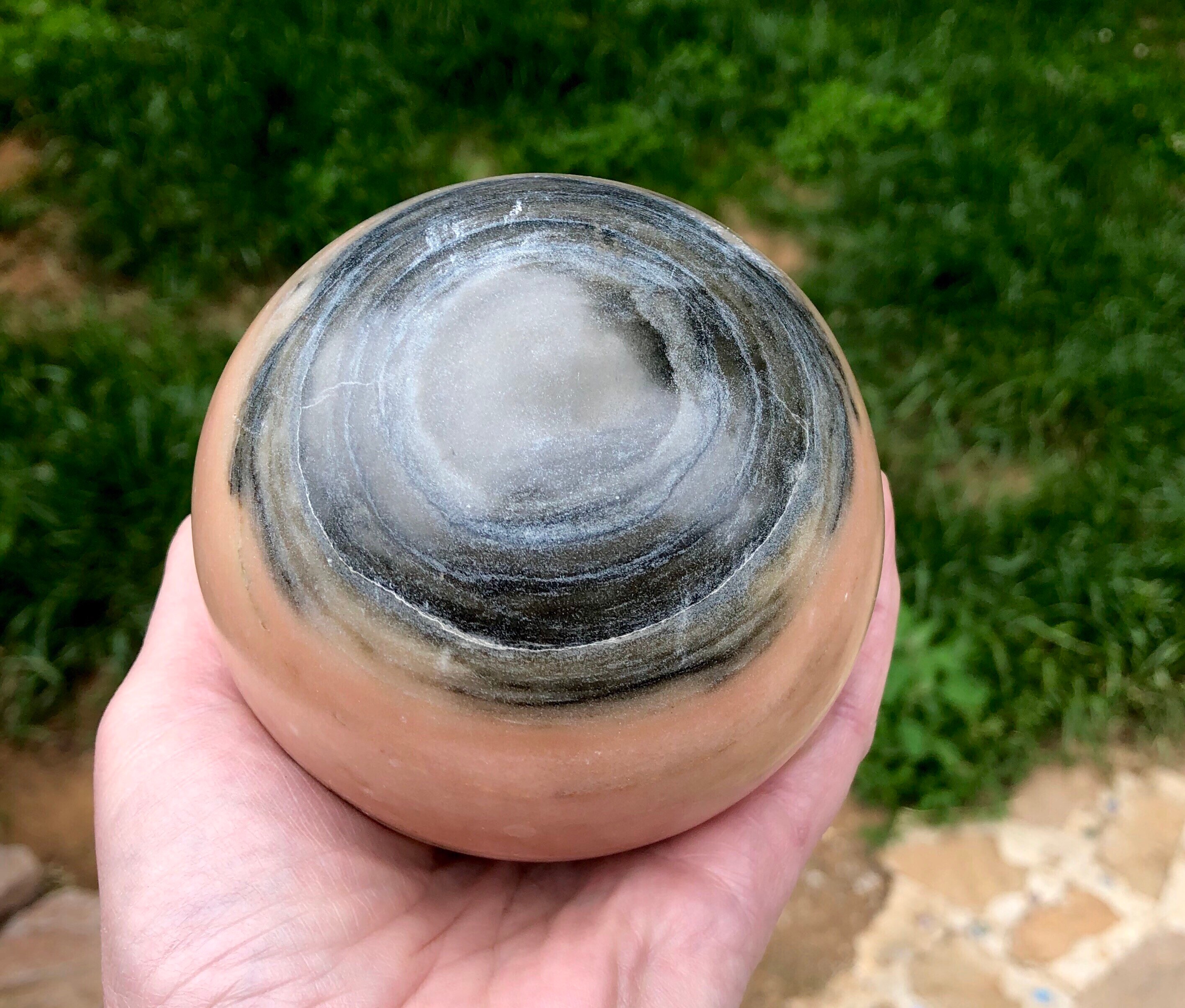 92mm Large Sunstone Quartz Sphere Orb Ball Mineral Display Specimen