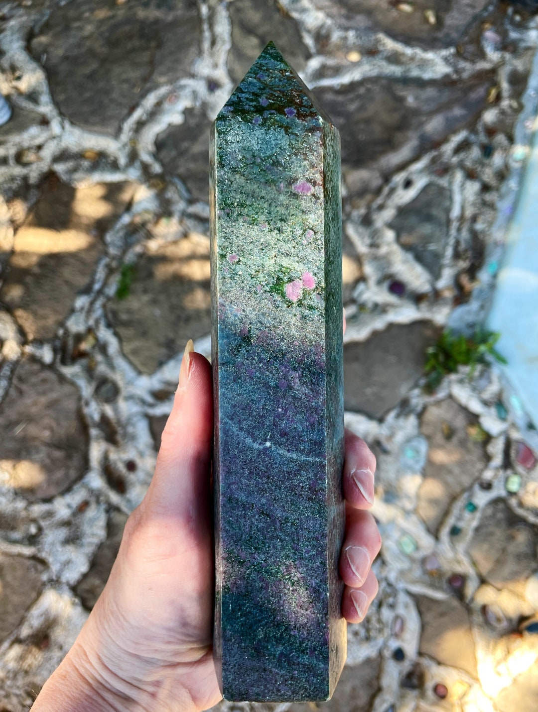 2.58 Lb Ruby Kyanite Obelisk Pillar Tower Point Wand Column Generator ...