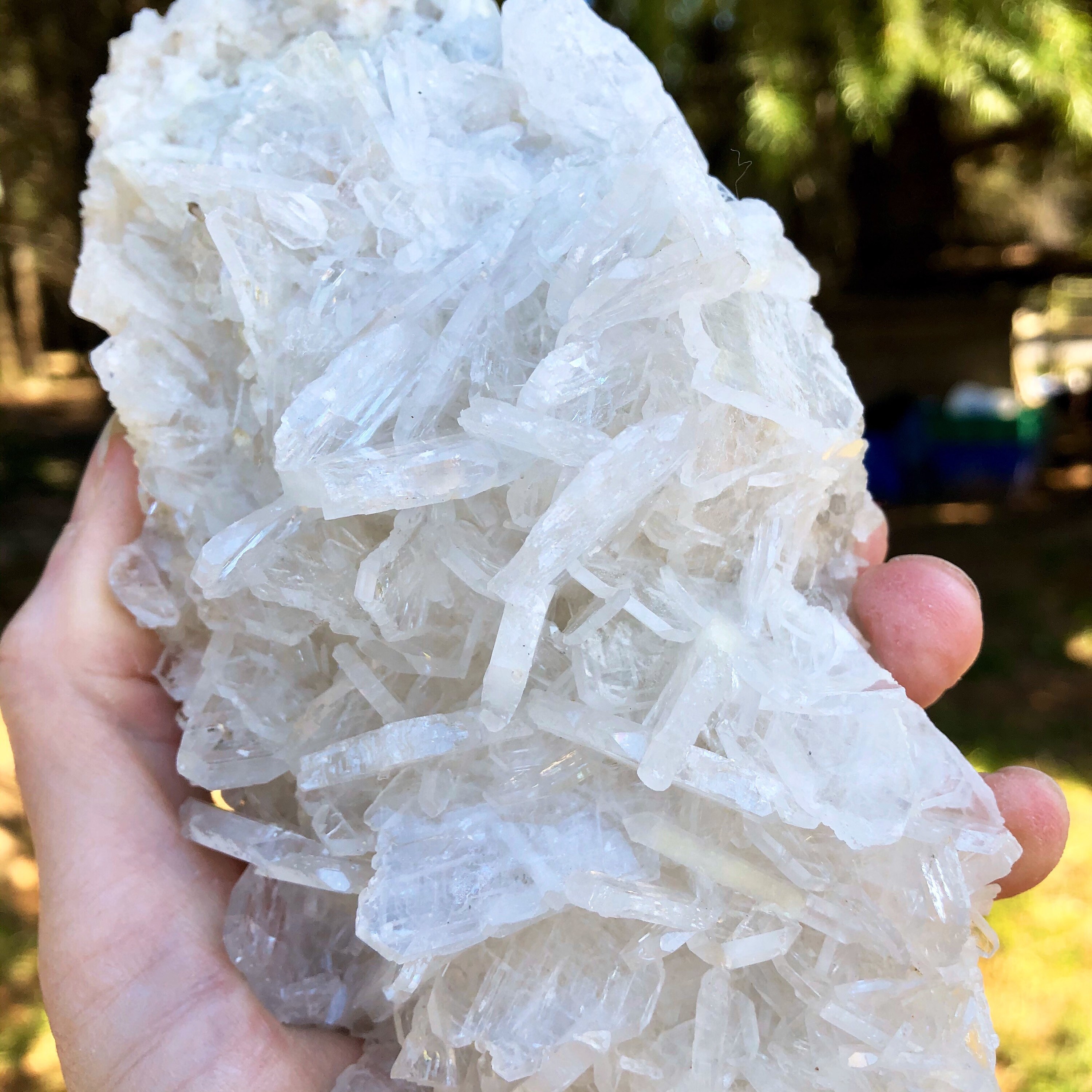 902g White Barite And Clear Quartz Crystal Cluster Mineral Display Specimen