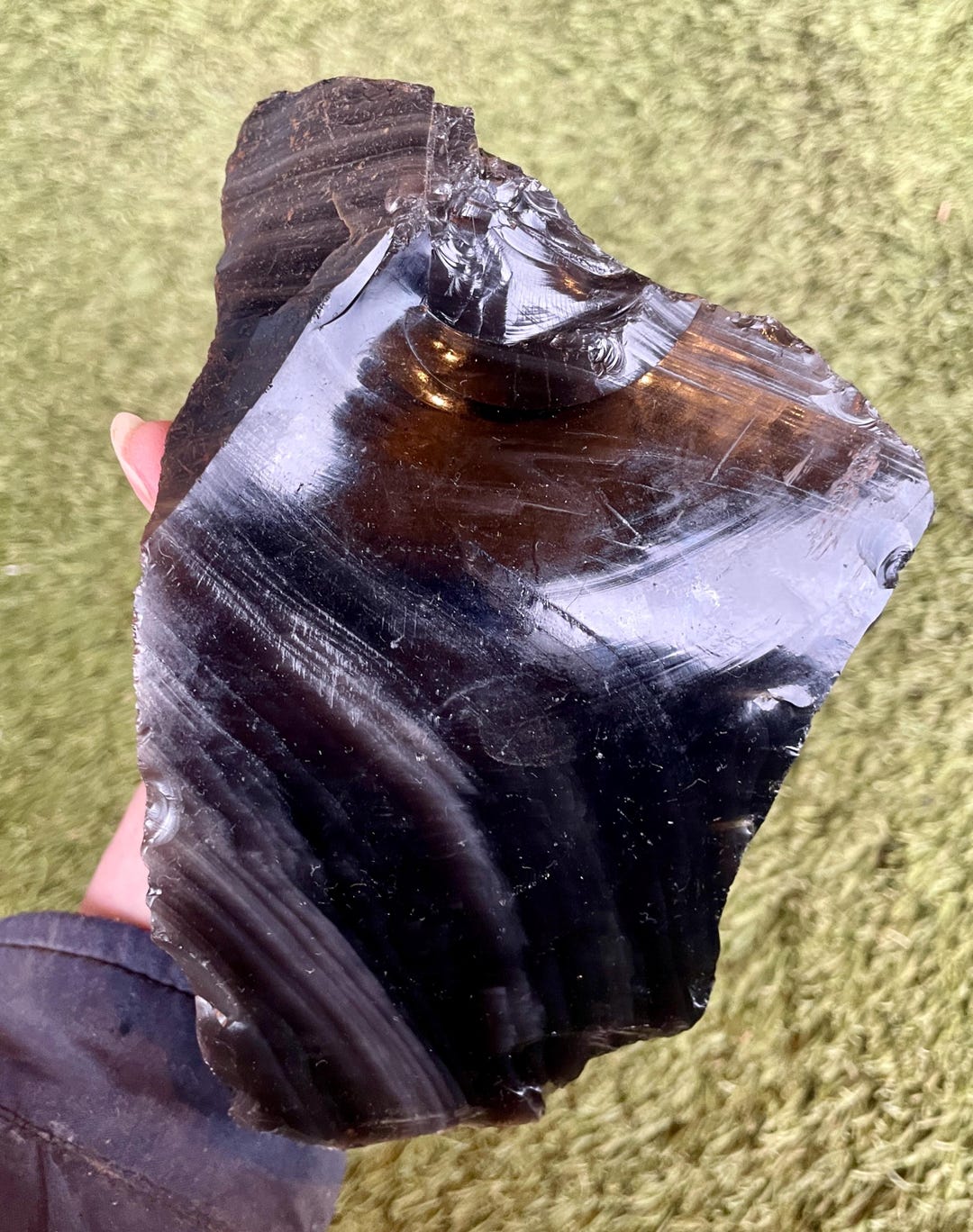 3.5 Lb Banded Rainbow Obsidian Rough Mineral Display or Lapidary ...