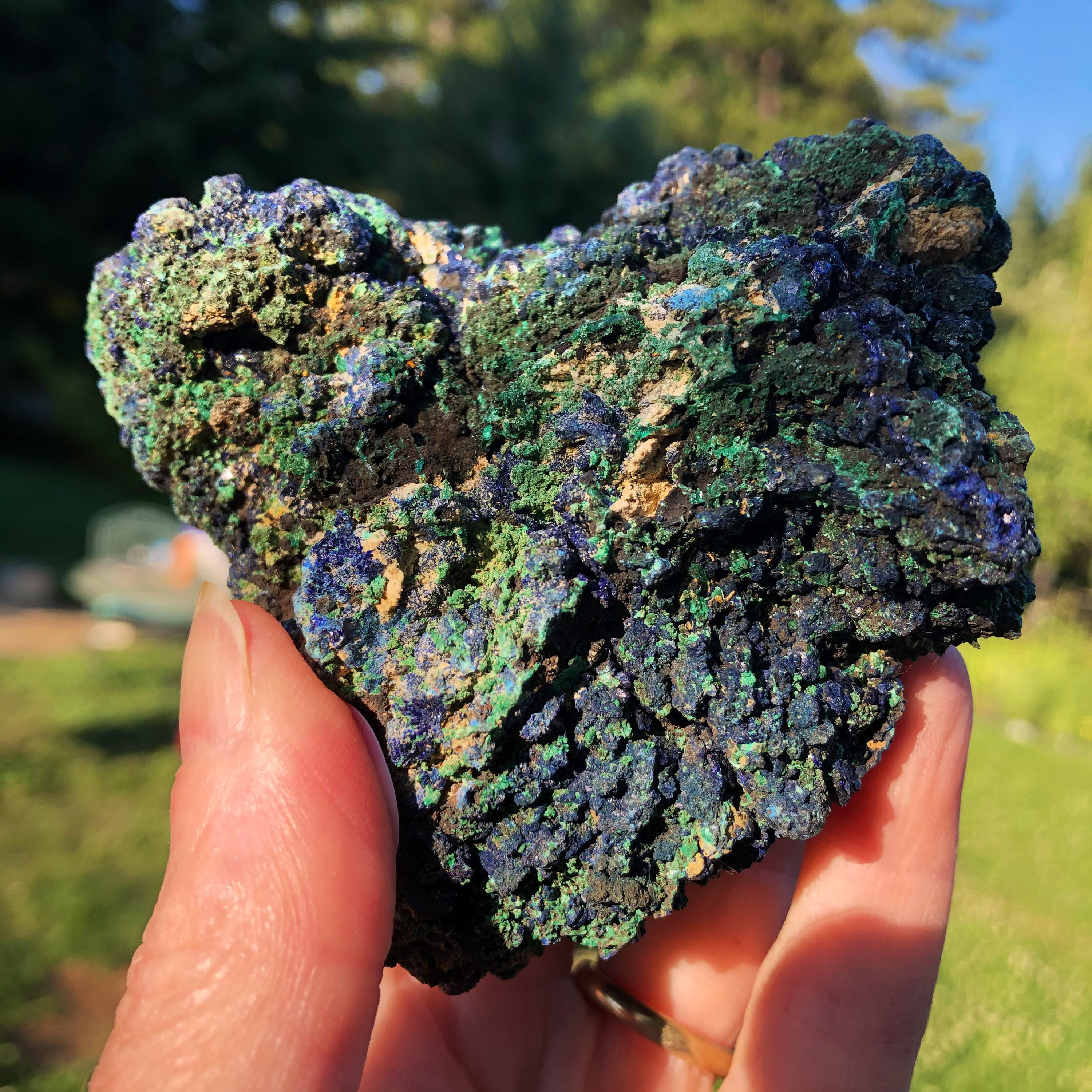 326g Azurite Malachite Crystal Cluster Mineral Display Specimen