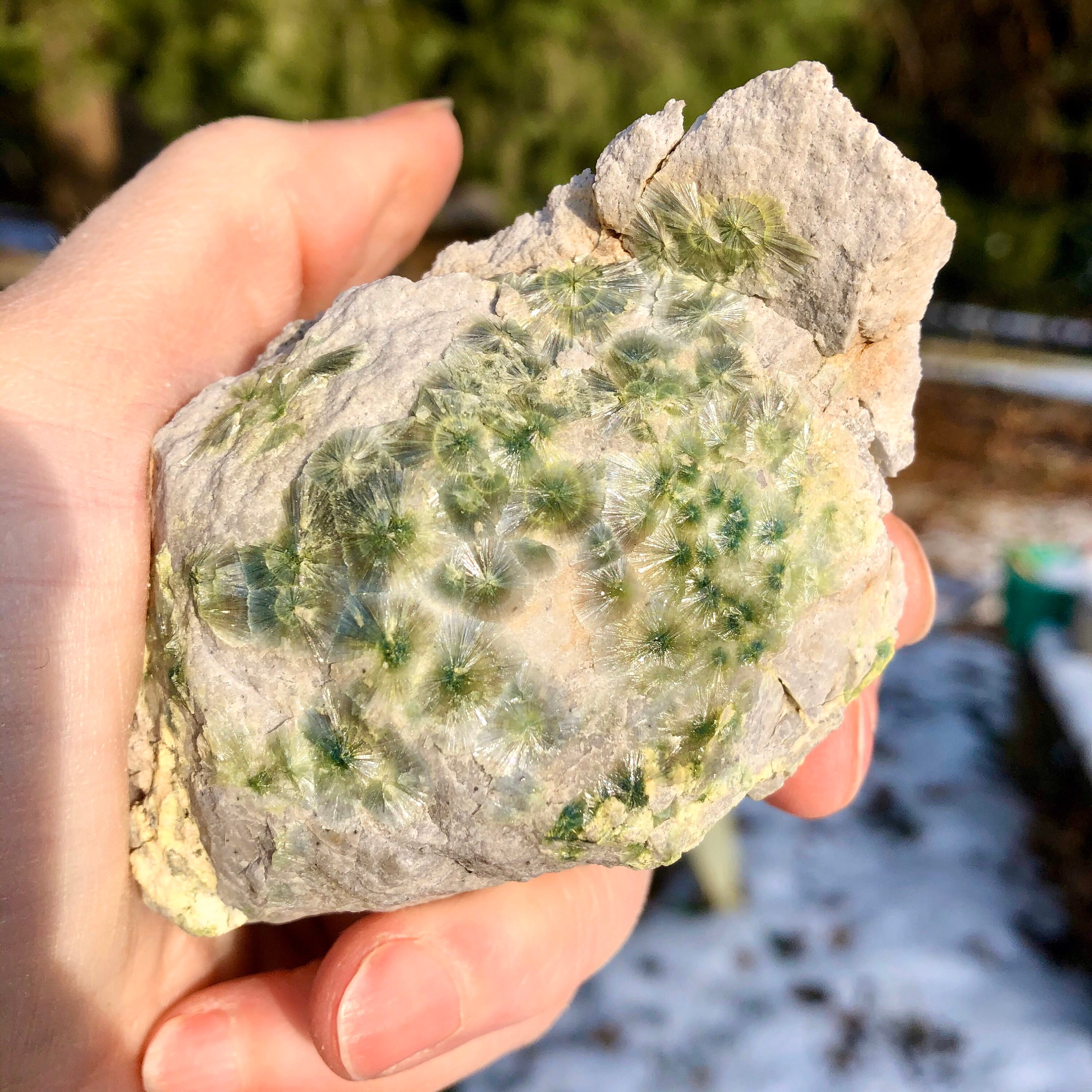 160g Green Wavelite Crystal Cluster Specimen from Arkansas, USA