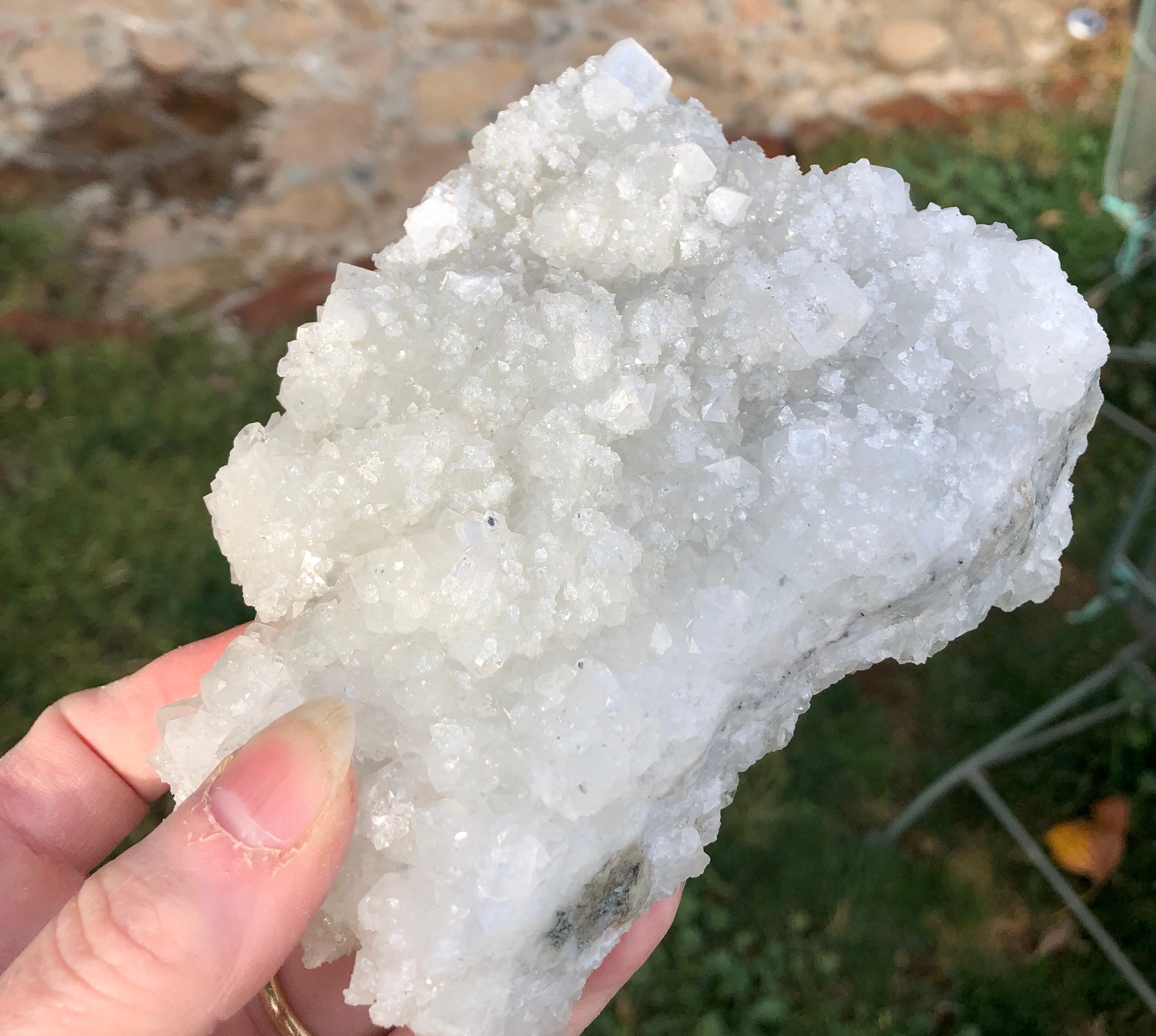 Druzy Apophyllite Crystal Cluster Specimen Large
