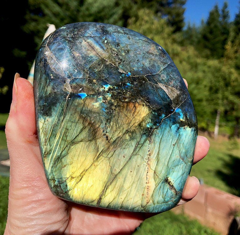 868g Spectralite Labradorite Polished Freeform Mineral Specimen