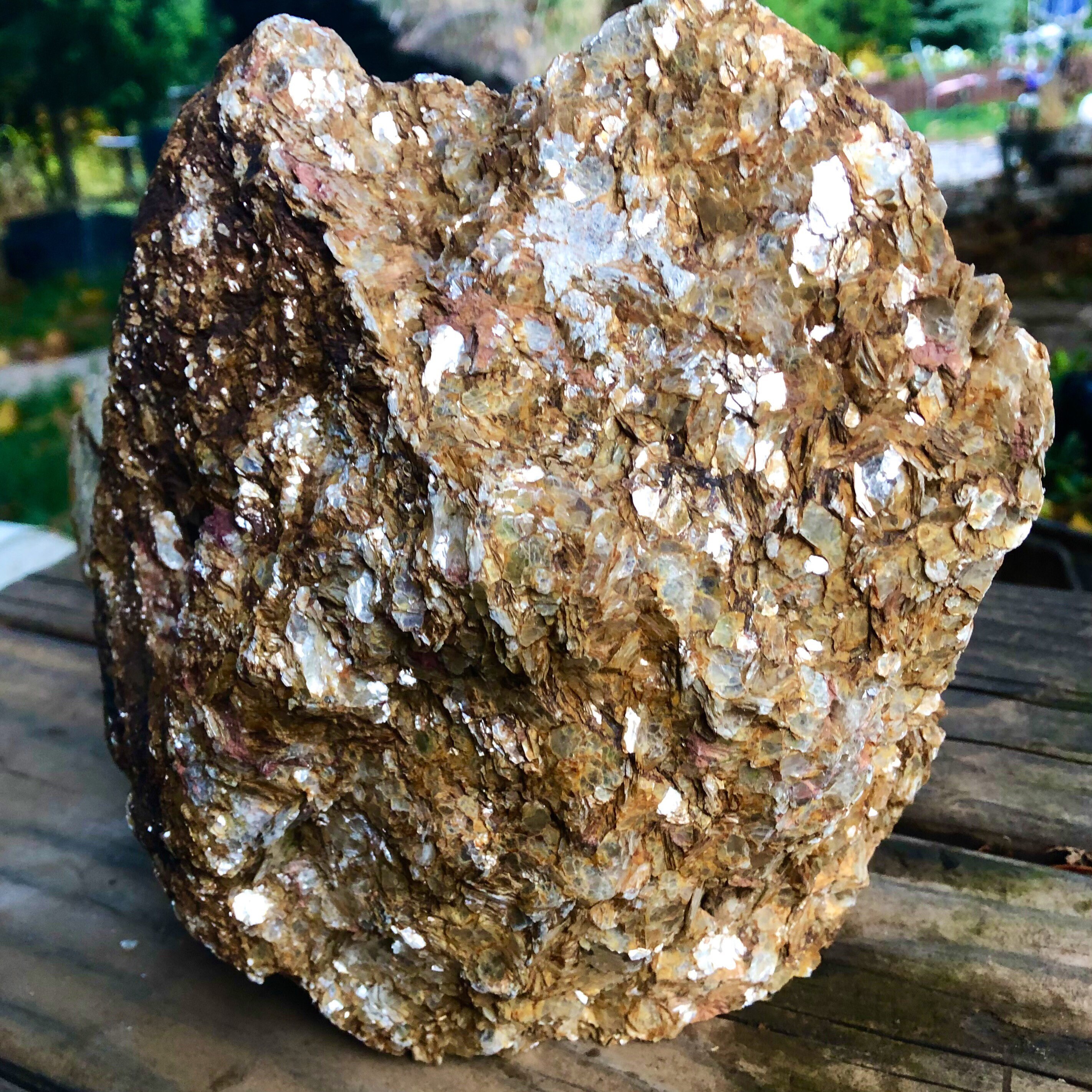 12.63 lb Golden Mica Standing Mineral Display Specimen