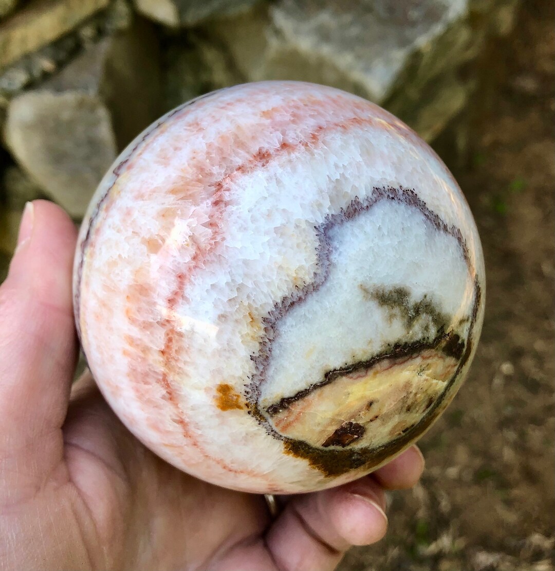 81mm Dali Rainbow Jasper aka Porkstone Crystal Sphere Orb Ball Mineral ...