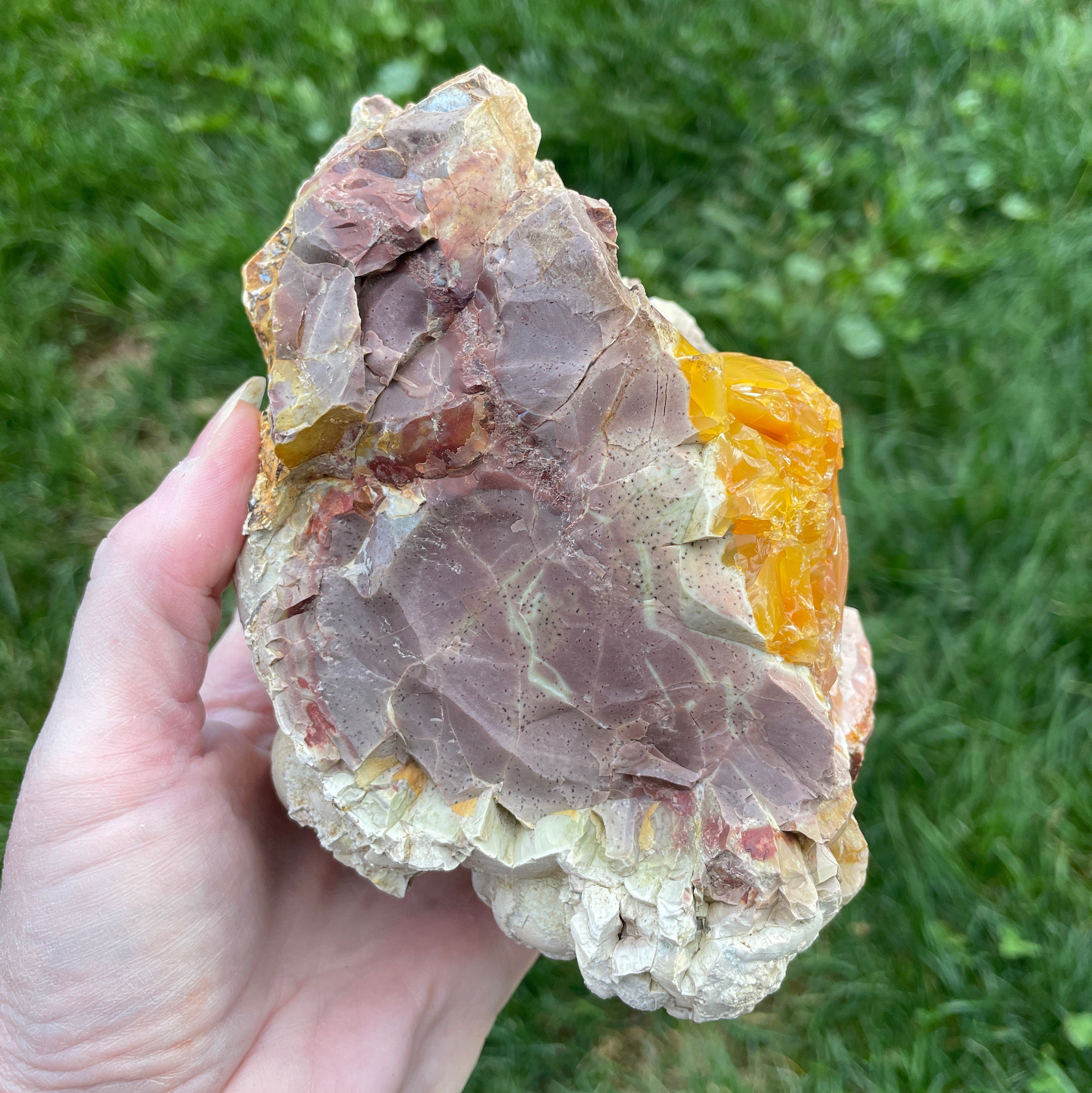 3.29 lb Oregon Opal in Rhyolite Jasper Mineral Display Specimen