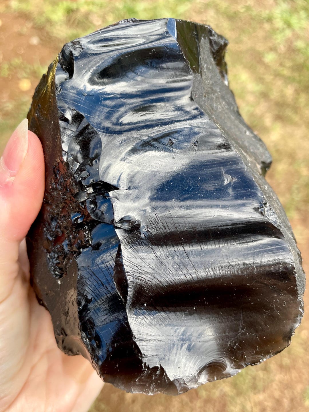 3.19 Lb Black Banded Obsidian Lapidary Mineral Display Specimen - Etsy