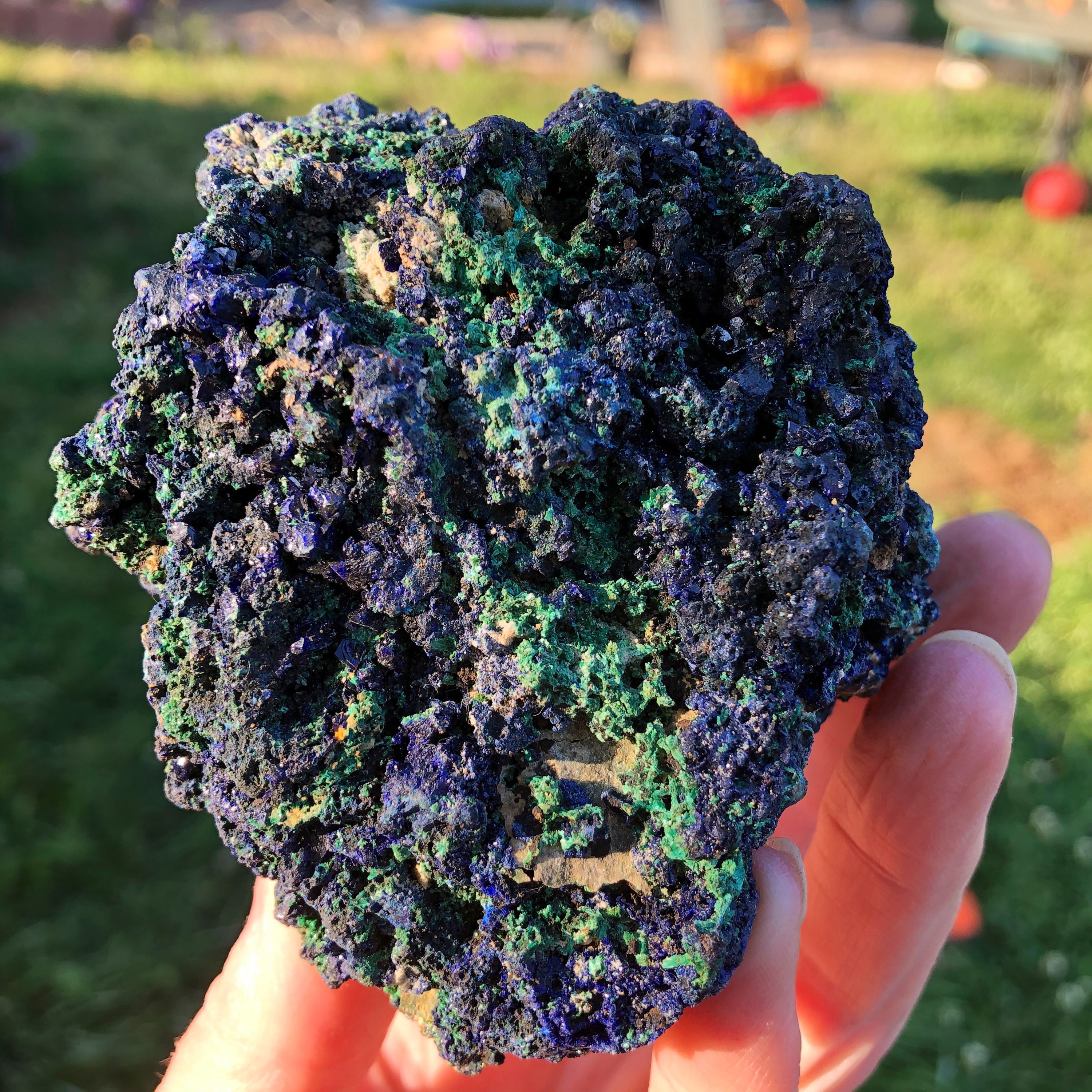 326g Azurite Malachite Crystal Cluster Mineral Display Specimen